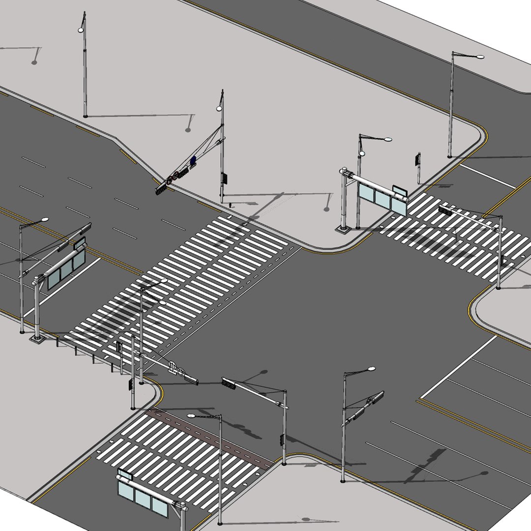Street Road Traffic 3D Model - TurboSquid 1423716