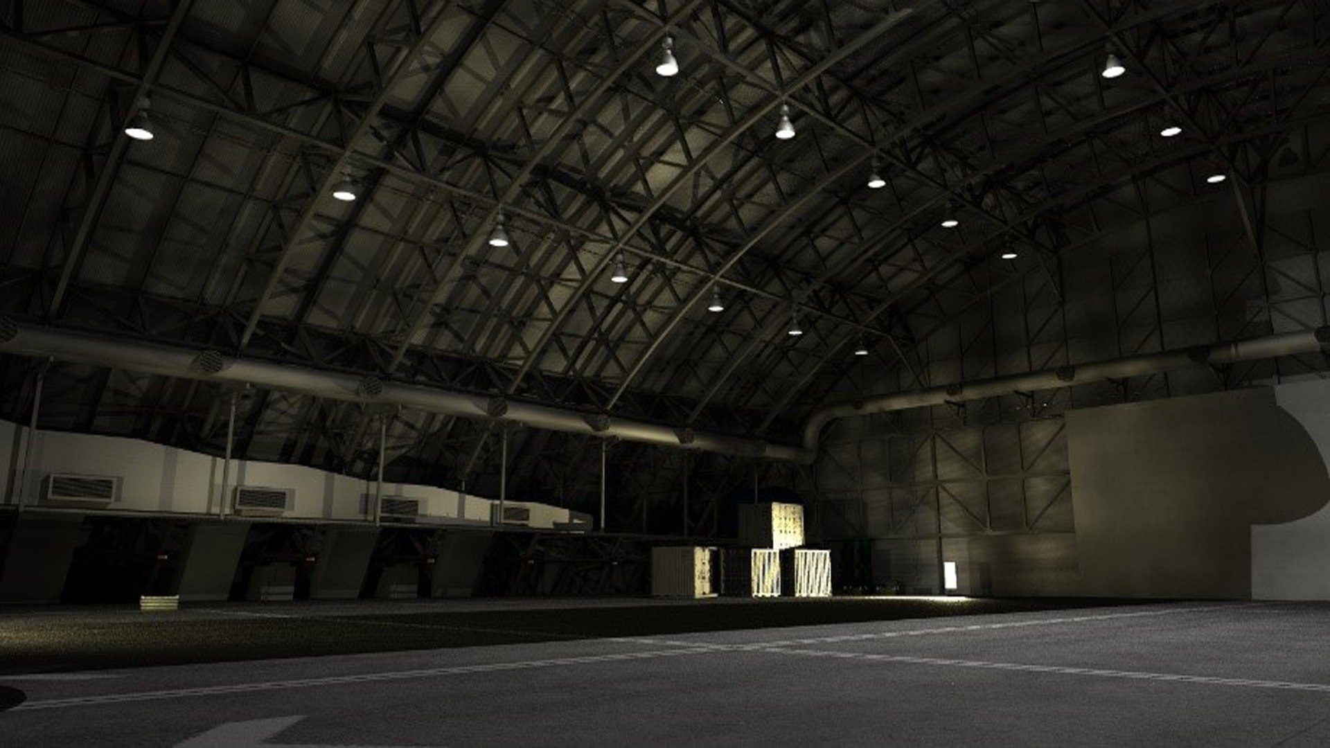 3D Aircraft Hangar Model - Ultra-Realistic And Detailed Asset Model ...