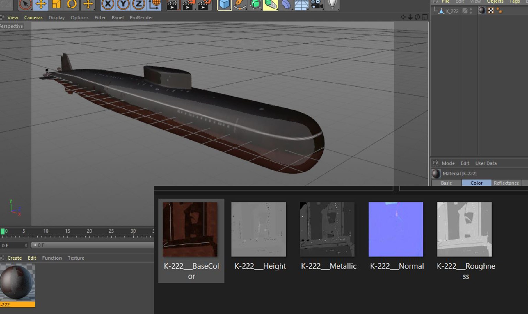 3D K-222 Submarine - TurboSquid 2152461