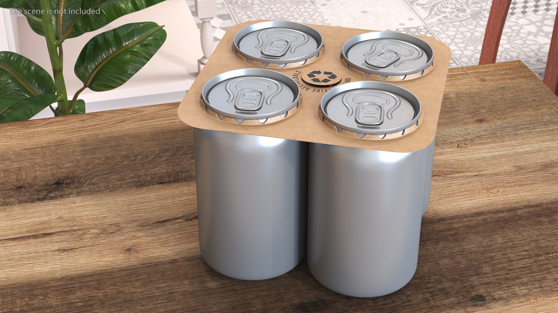 3D Paper Based Multipack 4 Soda Can Solution - TurboSquid 2136763