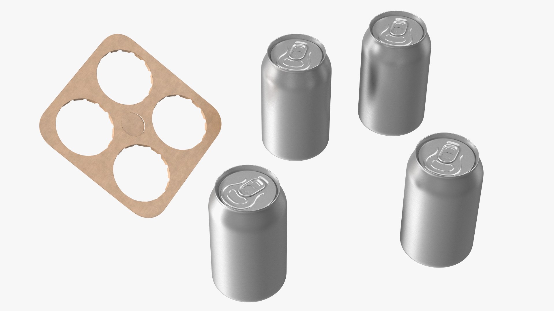 3D Paper Based Multipack 4 Soda Can Solution - TurboSquid 2136763