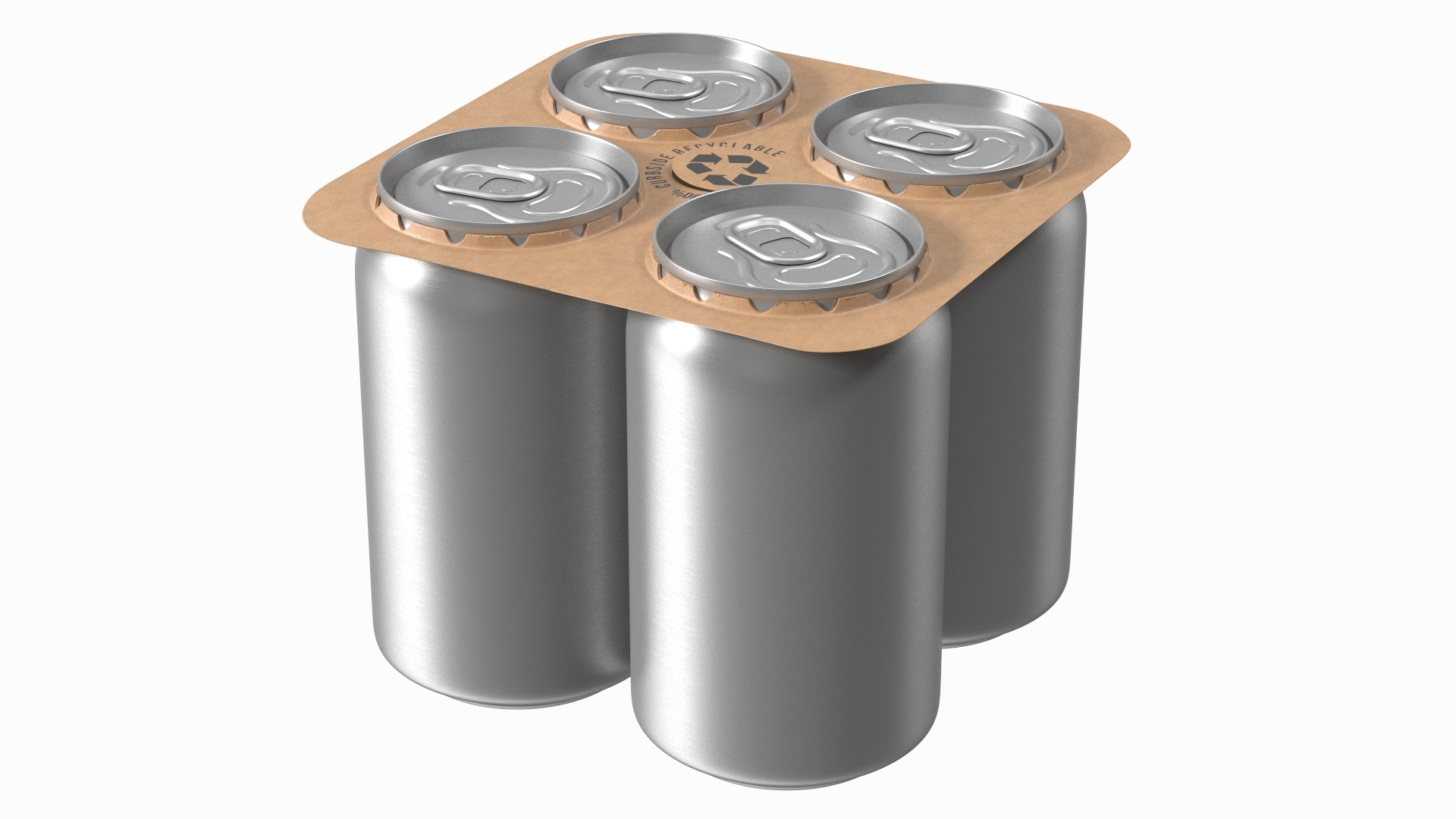 3D Paper Based Multipack 4 Soda Can Solution - TurboSquid 2136763