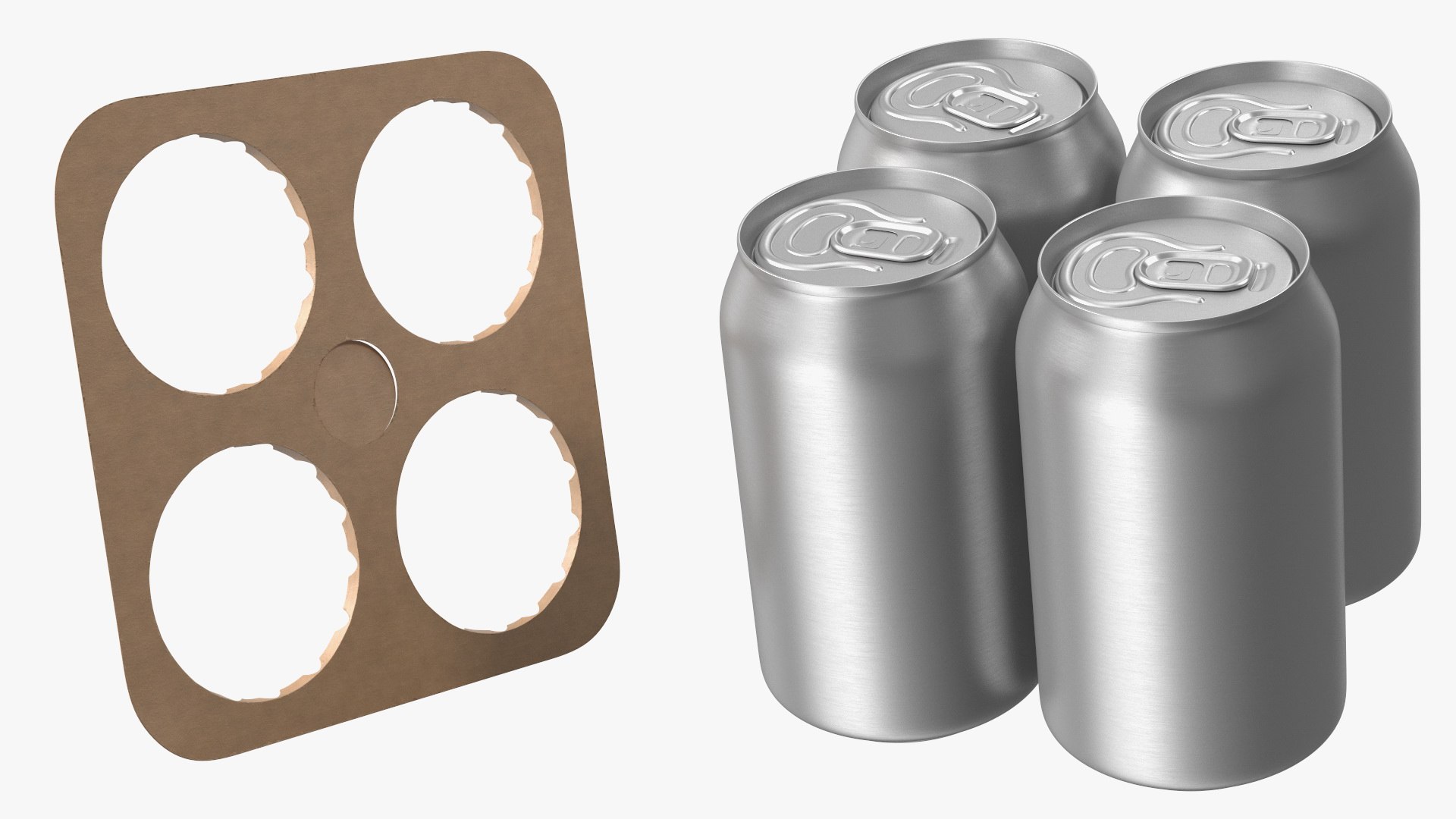 3D Paper Based Multipack 4 Soda Can Solution - TurboSquid 2136763