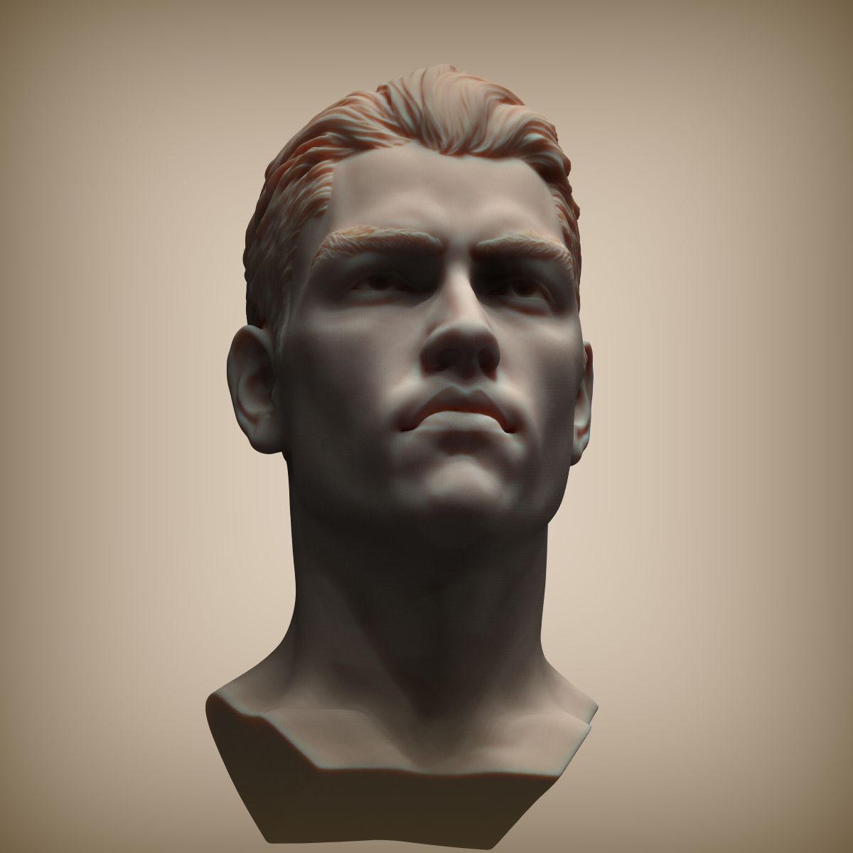 3d zbrush mans head