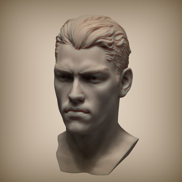 3d zbrush mans head
