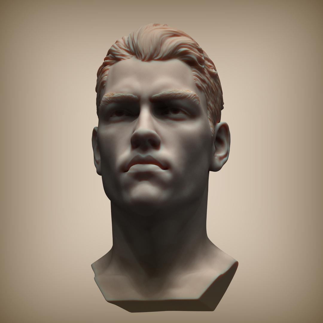 3d zbrush mans head