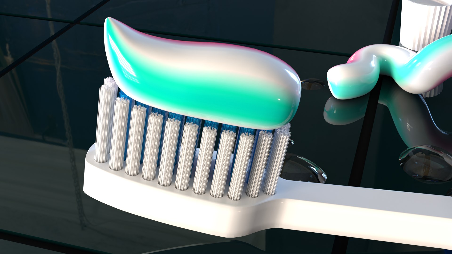 Toothpaste And Toothbrush Model - TurboSquid 2102997
