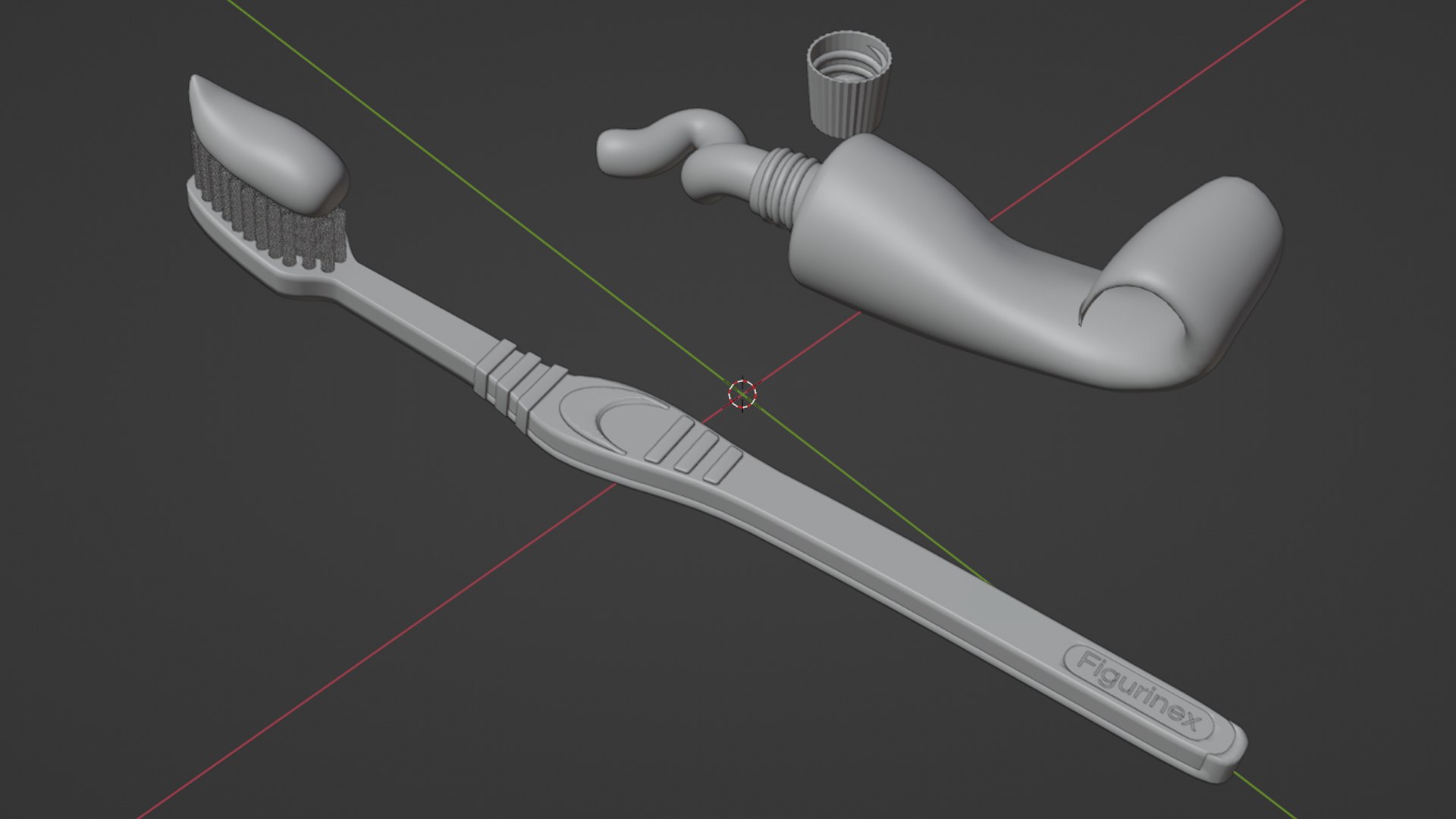 Toothpaste And Toothbrush Model - TurboSquid 2102997