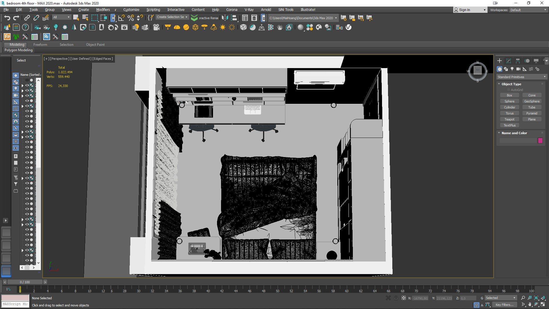 3D Bedroom 06 - Maiholuxury - MAX FBX OBJ SKP Simlab Collada Blender ...