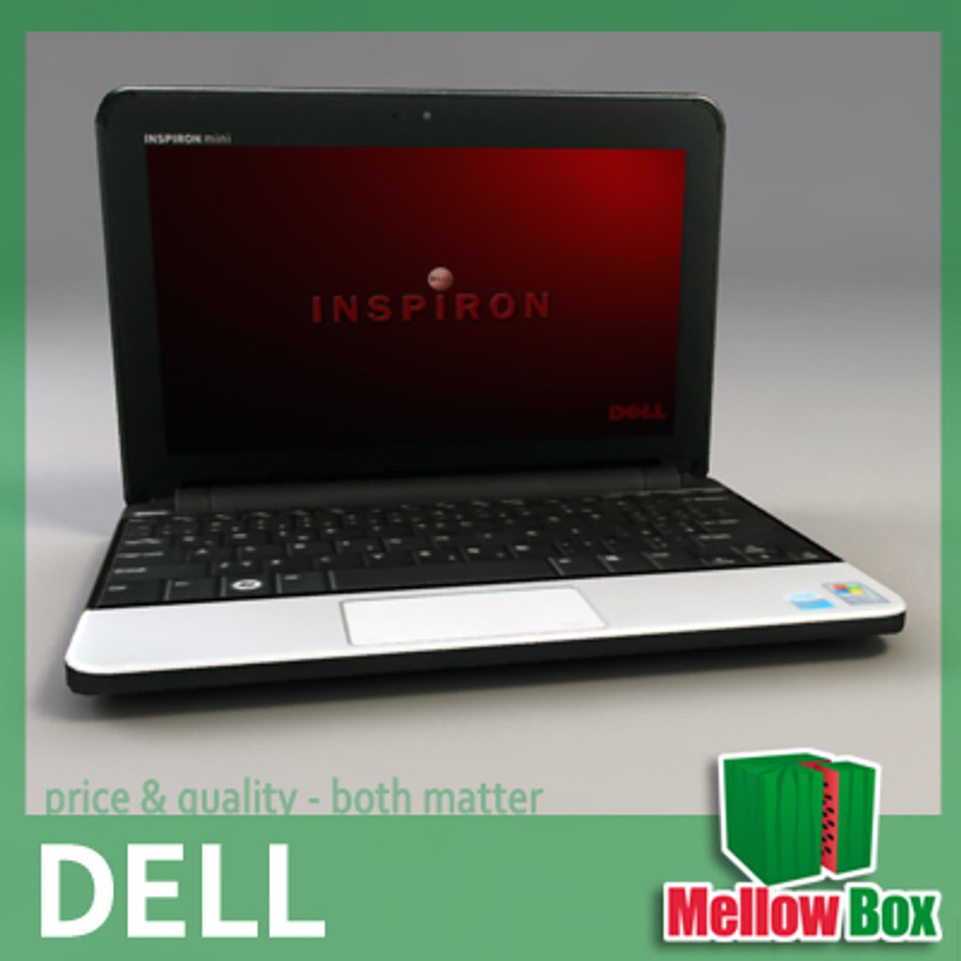 Dell Inspiron Mini Notebook 3d Model