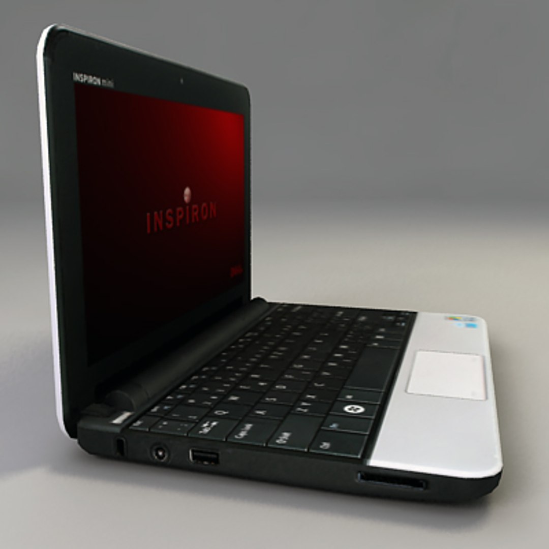 Dell Inspiron Mini Notebook 3d Model