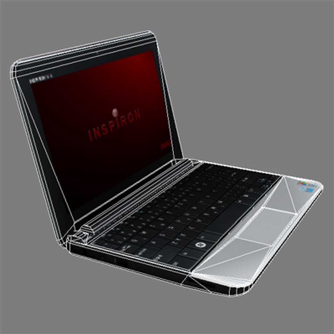 Dell Inspiron Mini Notebook 3d Model