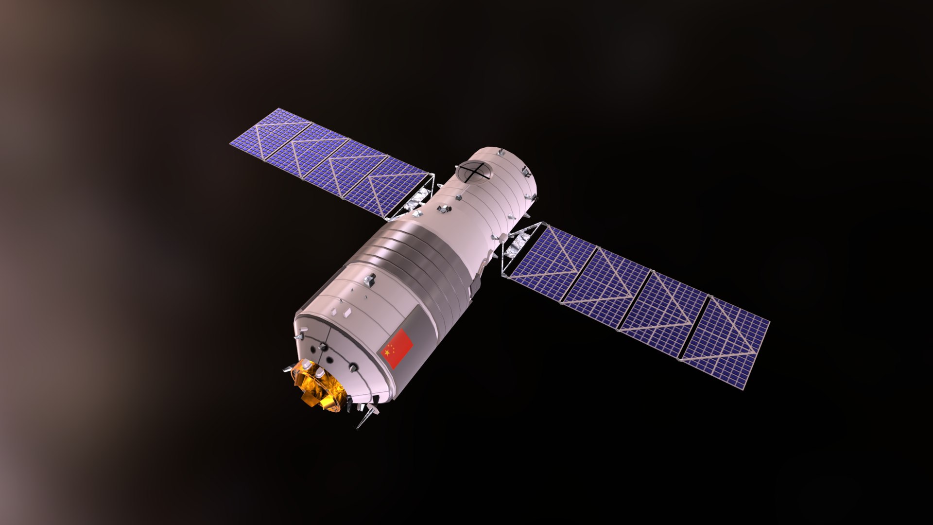 Tiangong-1 Space Station 3D model - TurboSquid 2042349