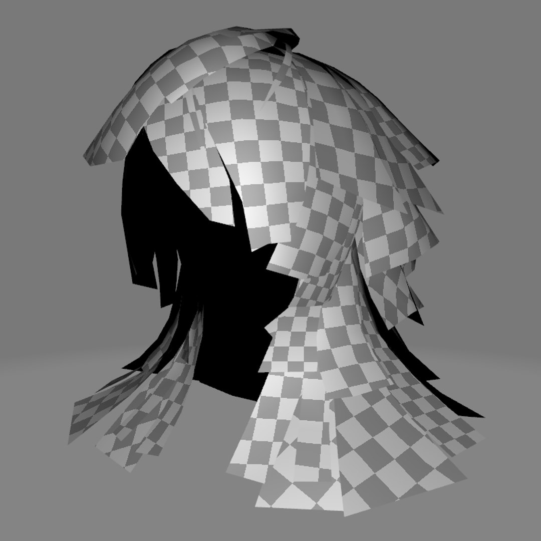 3D Female Hair - Emo Hair Cut - TurboSquid 2225875