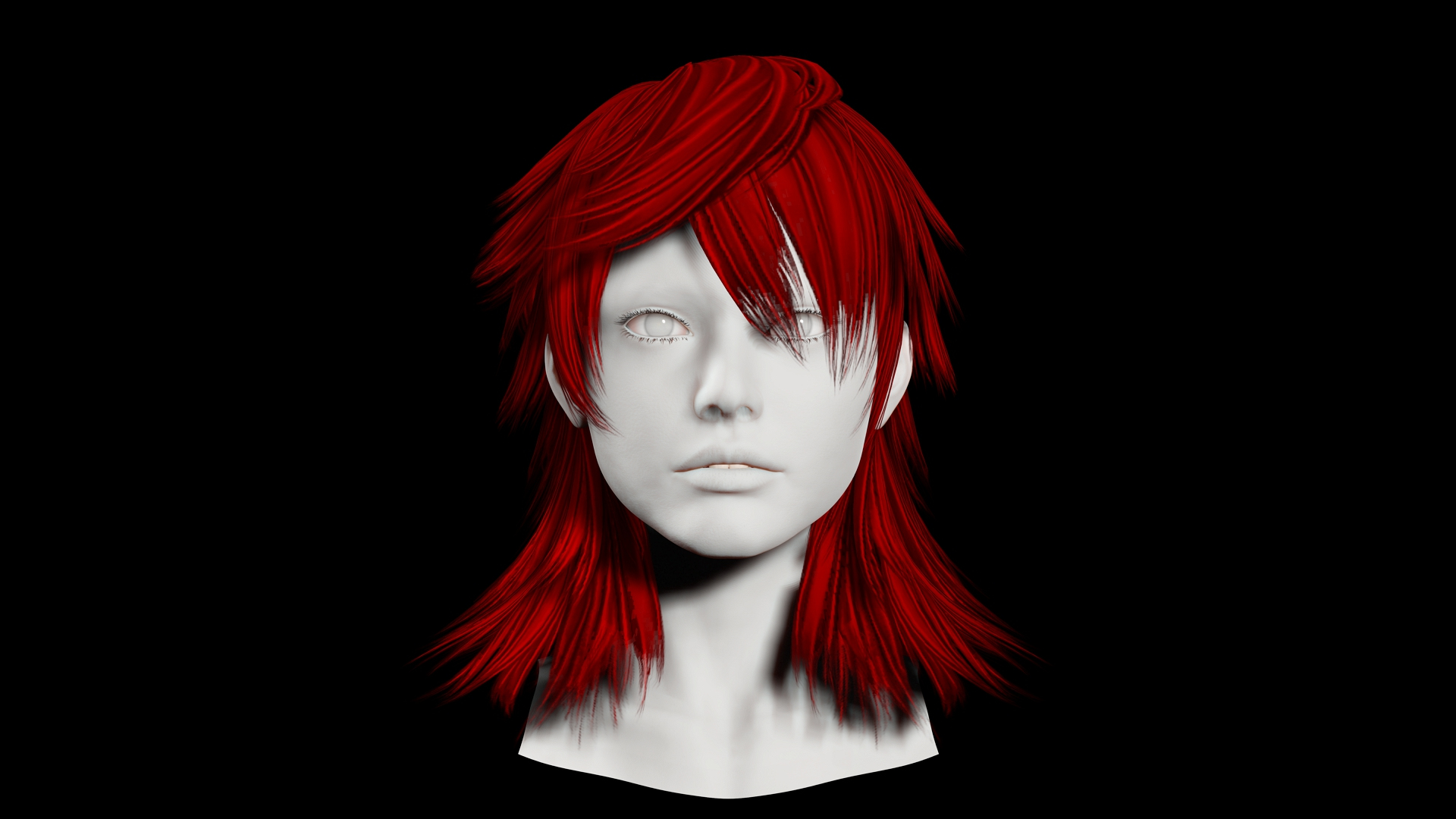 3D Female Hair - Emo Hair Cut - TurboSquid 2225875