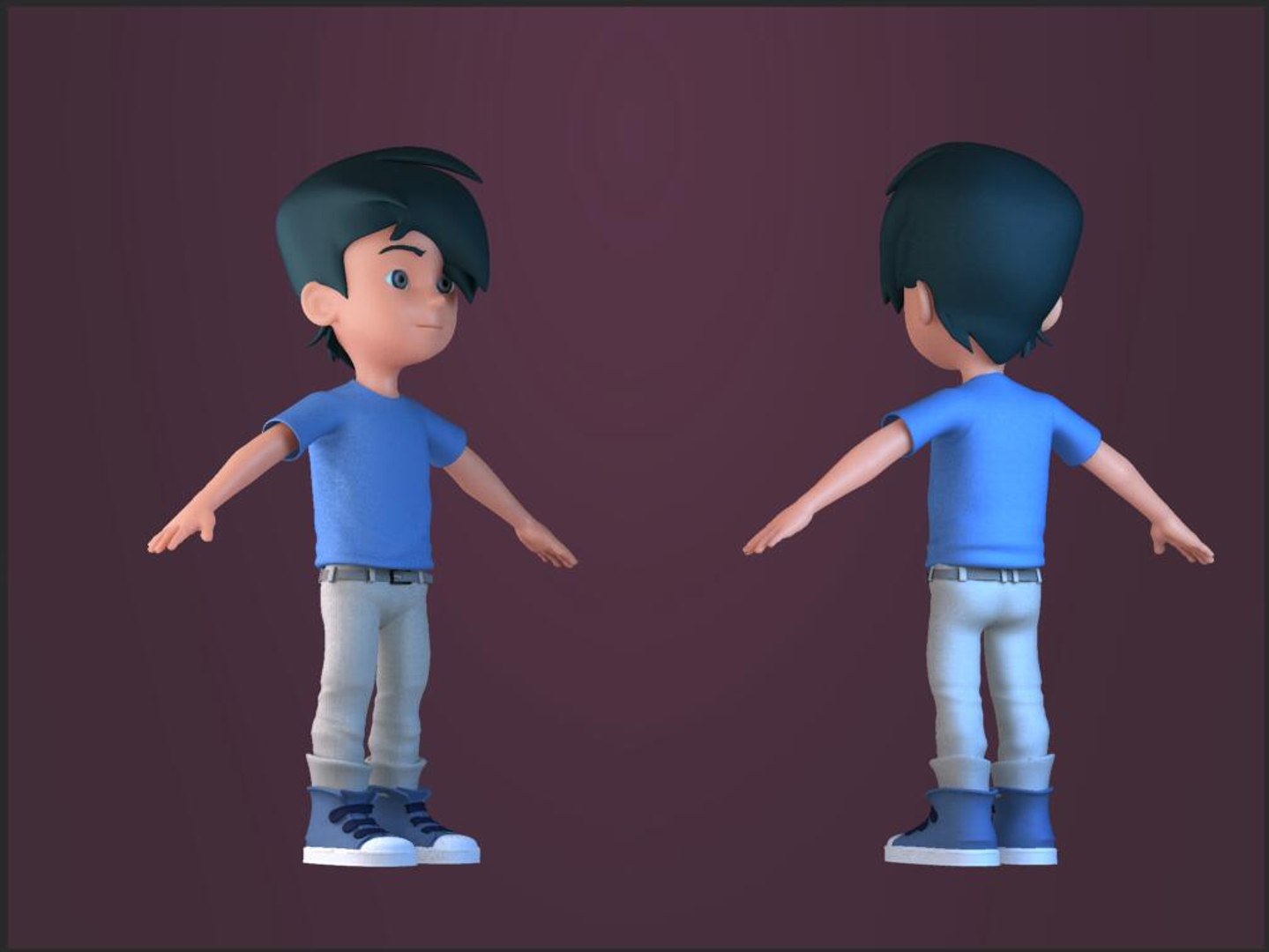 Characters Pupils Students Passersby Model - TurboSquid 1653274