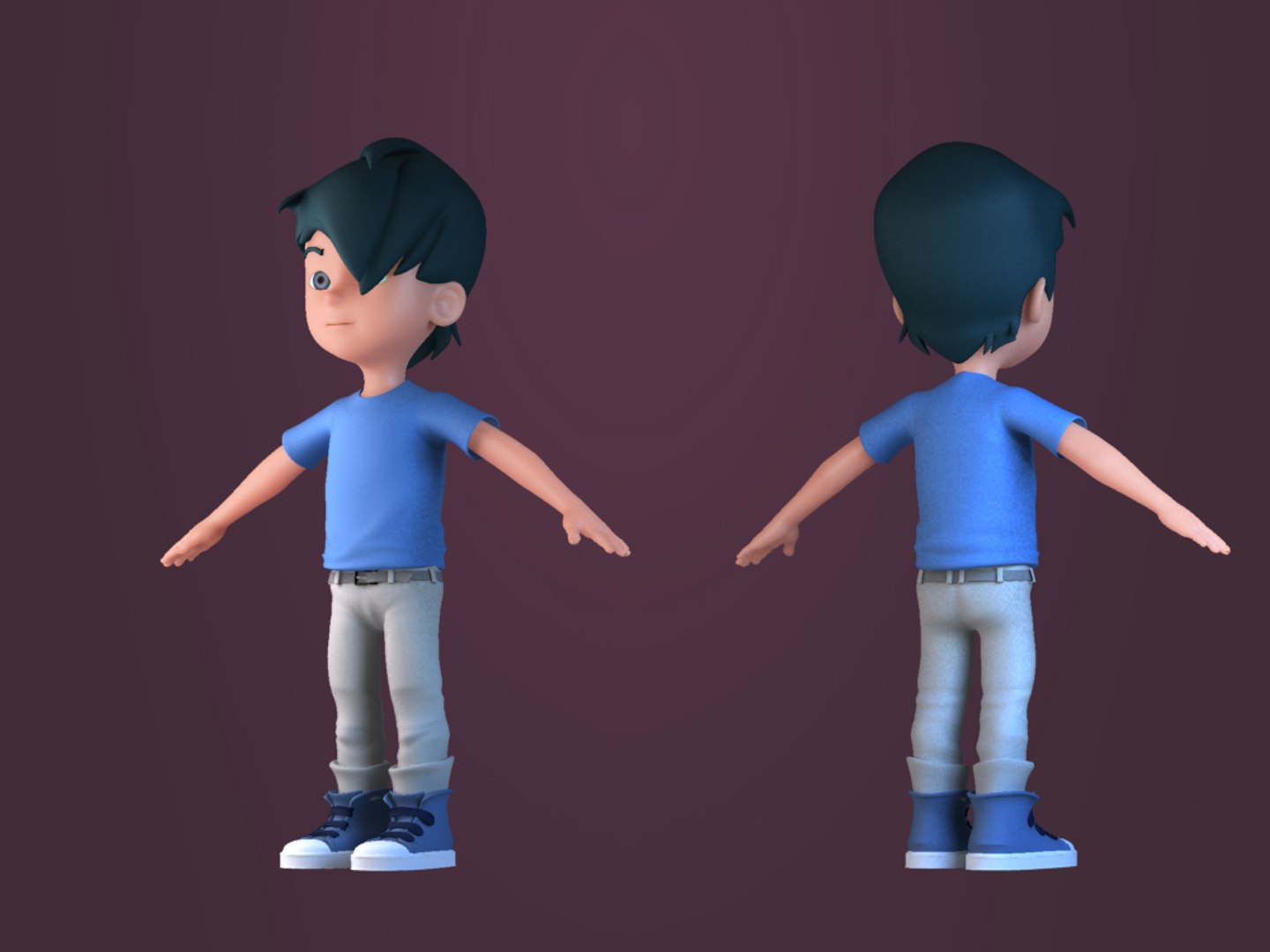 Characters Pupils Students Passersby Model - TurboSquid 1653274