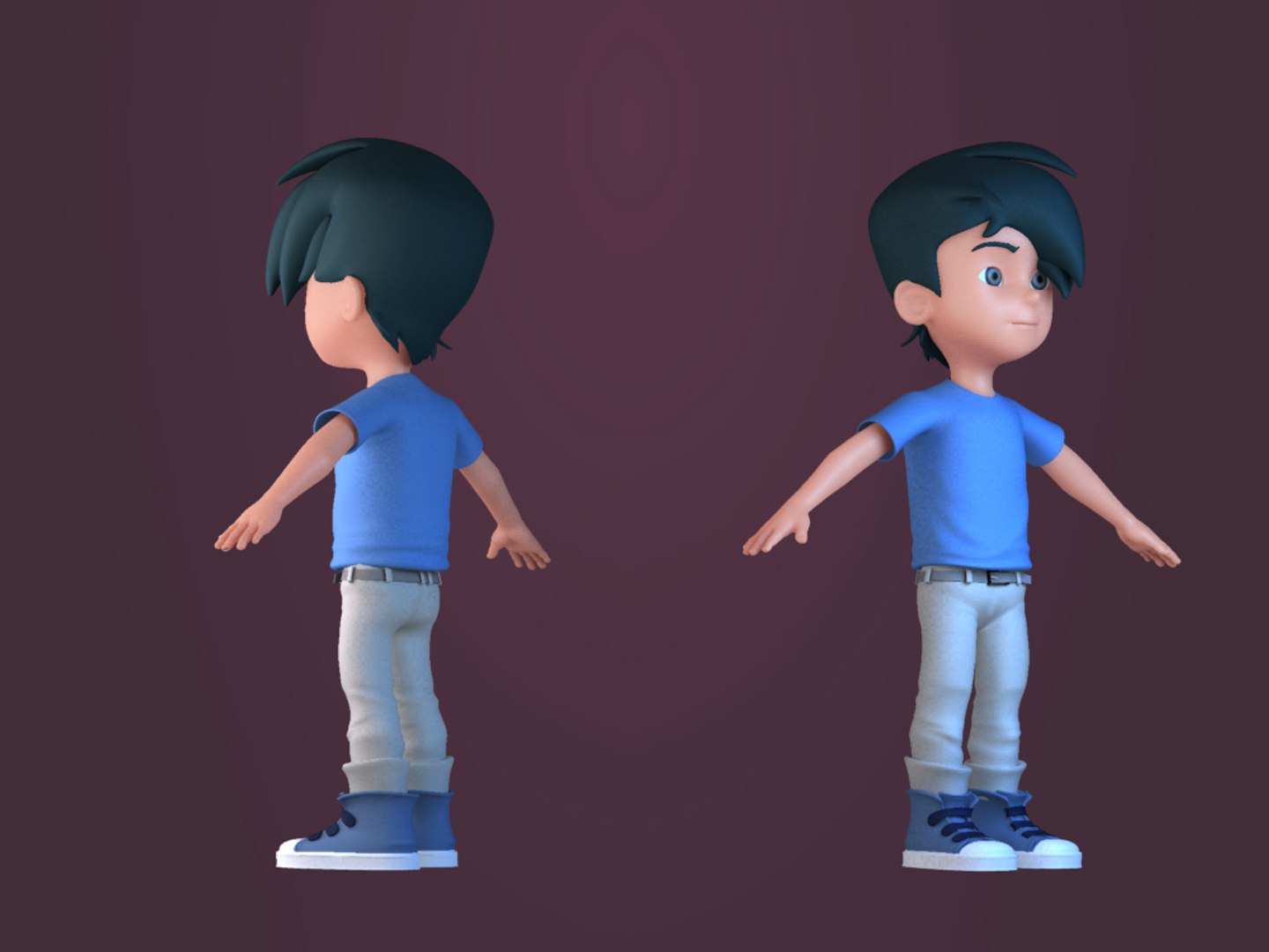 Characters Pupils Students Passersby Model - TurboSquid 1653274