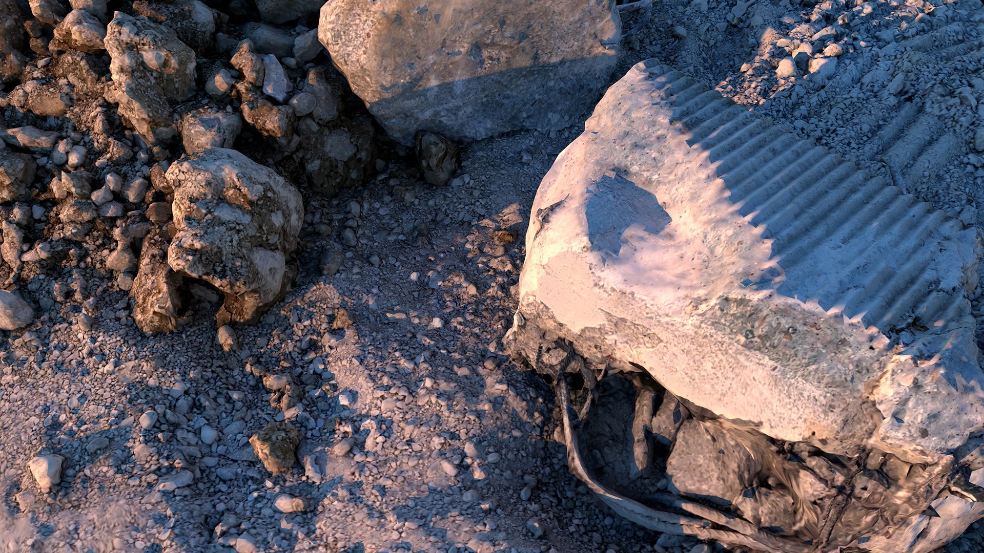Gravel Concrete 02 - 3D Photogrammetry Model Scan Of Pile Of Concrete ...