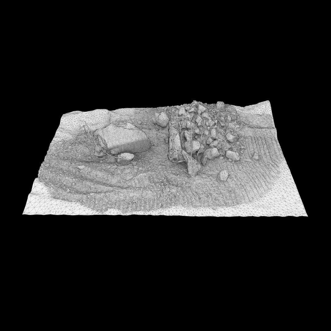 Gravel Concrete 02 - 3D Photogrammetry Model Scan Of Pile Of Concrete ...