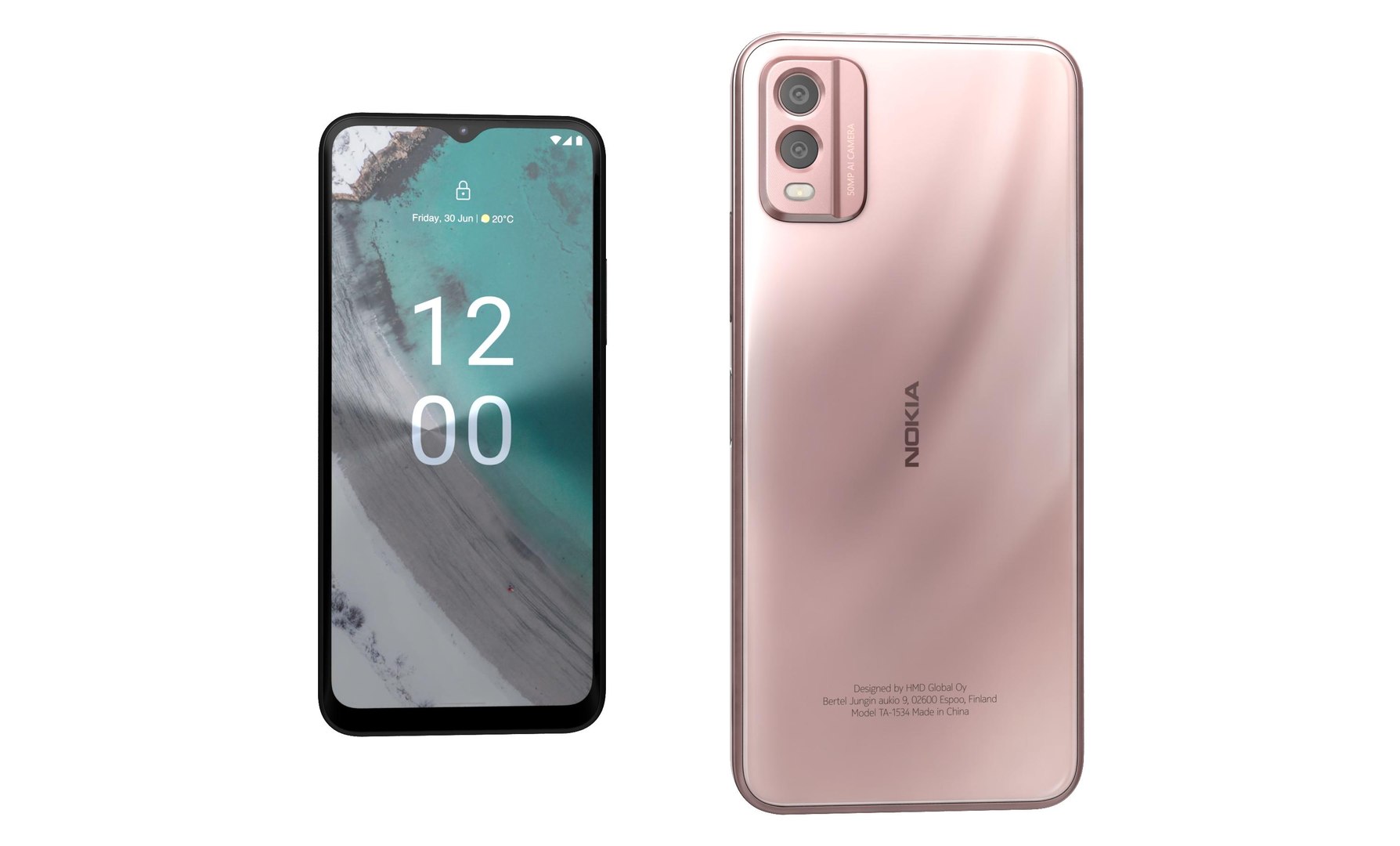 3D Model Nokia C32 Beach Pink - TurboSquid 2070368