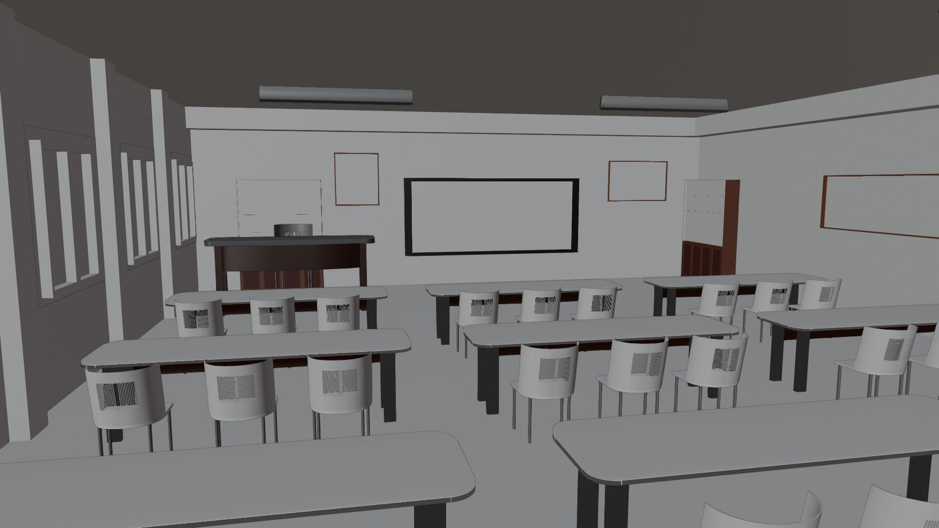3D Classroom Model - TurboSquid 2132171