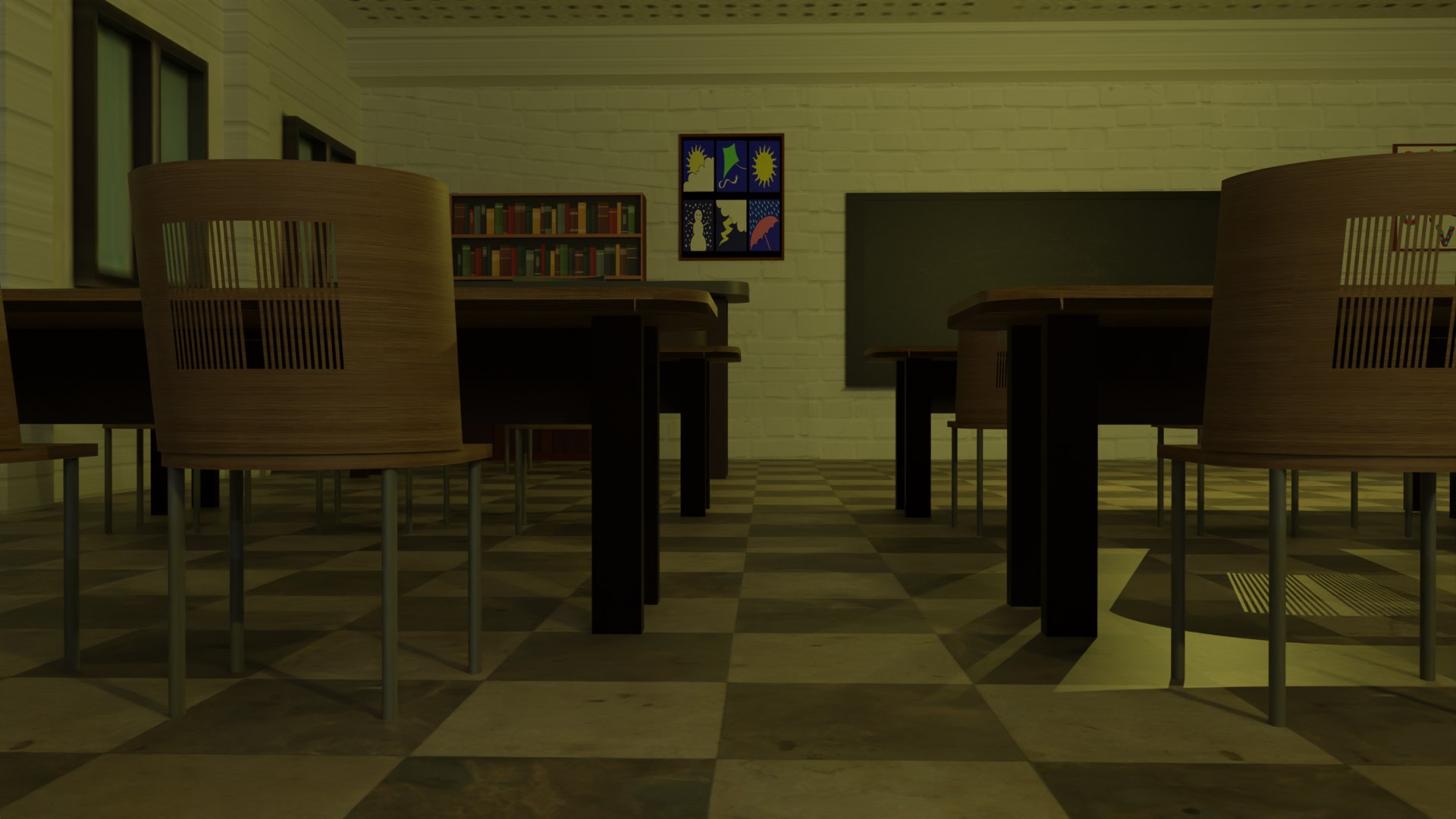 3D Classroom Model - TurboSquid 2132171