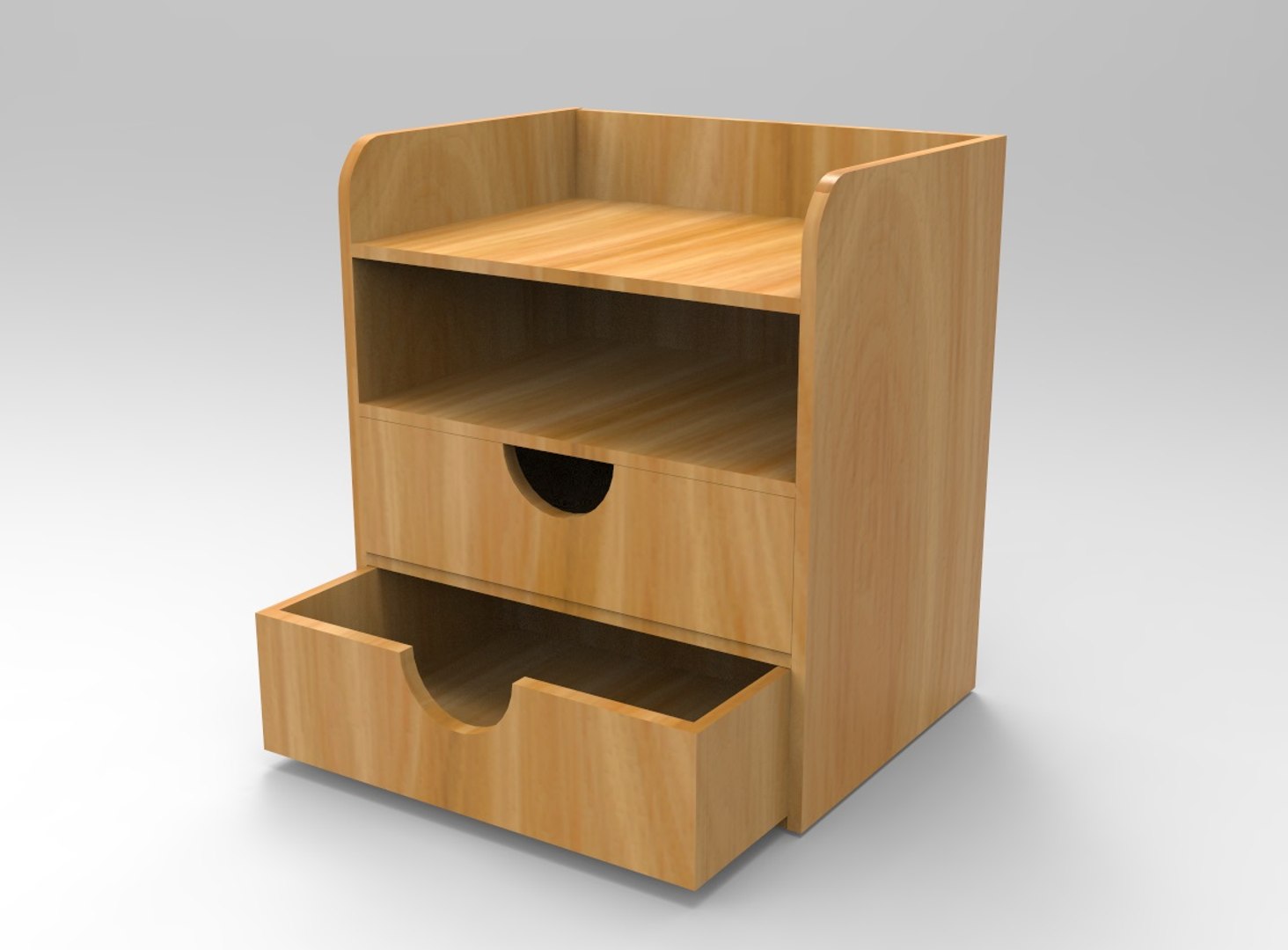 3D Desktop Shelving Unit - TurboSquid 1695938