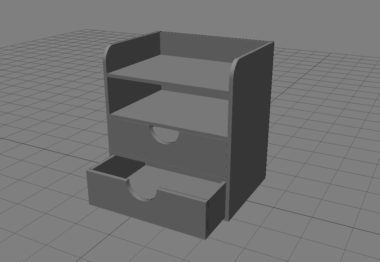 3D Desktop Shelving Unit - TurboSquid 1695938