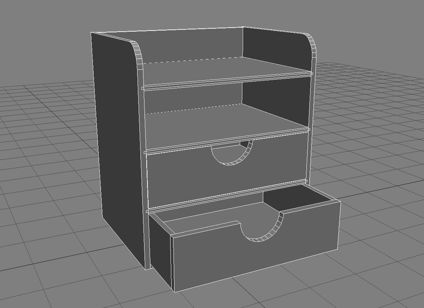 3D Desktop Shelving Unit - TurboSquid 1695938