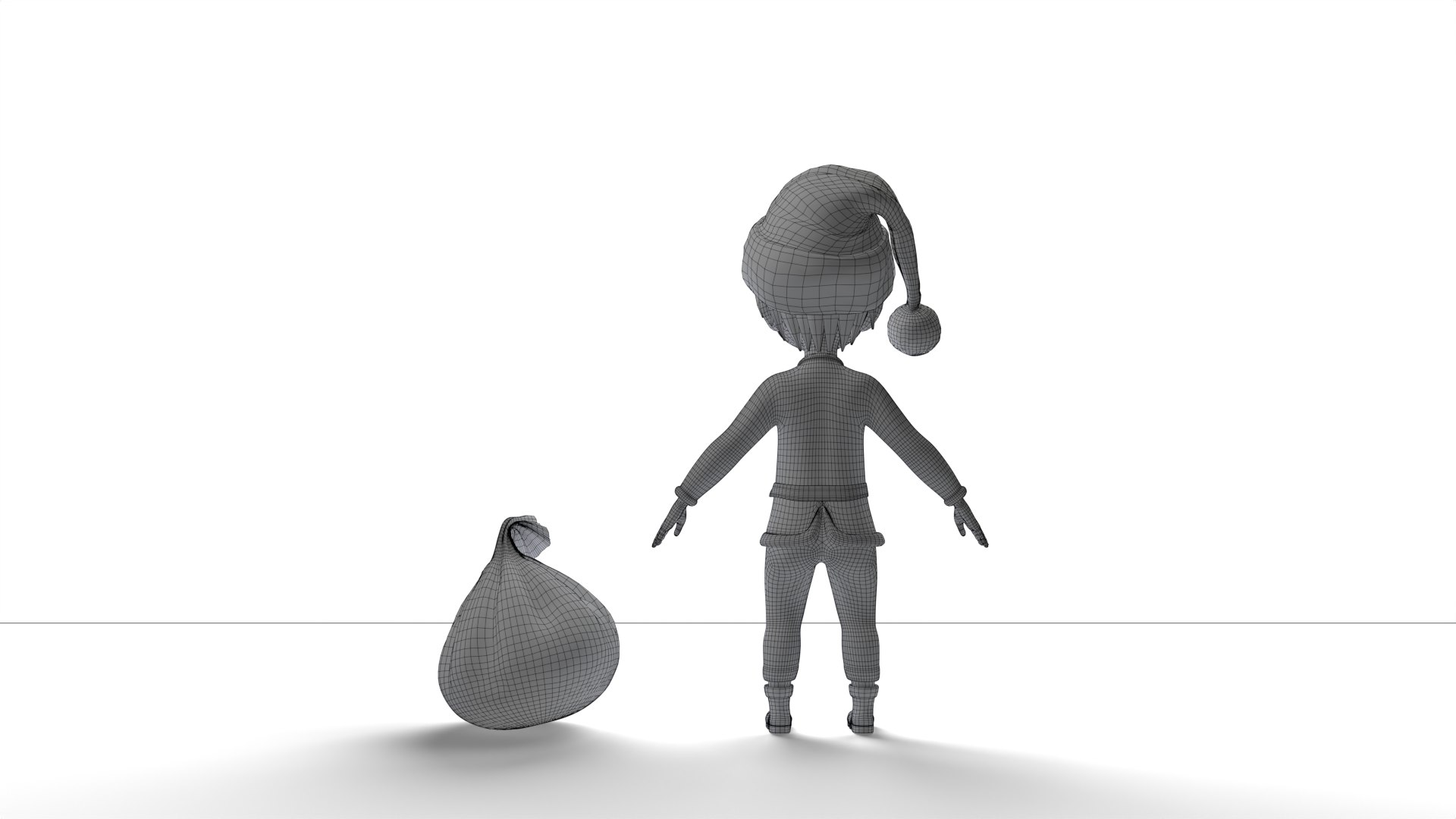 3D Cartoon Santa Boy NO Rigged In Blender Model - TurboSquid 1973850