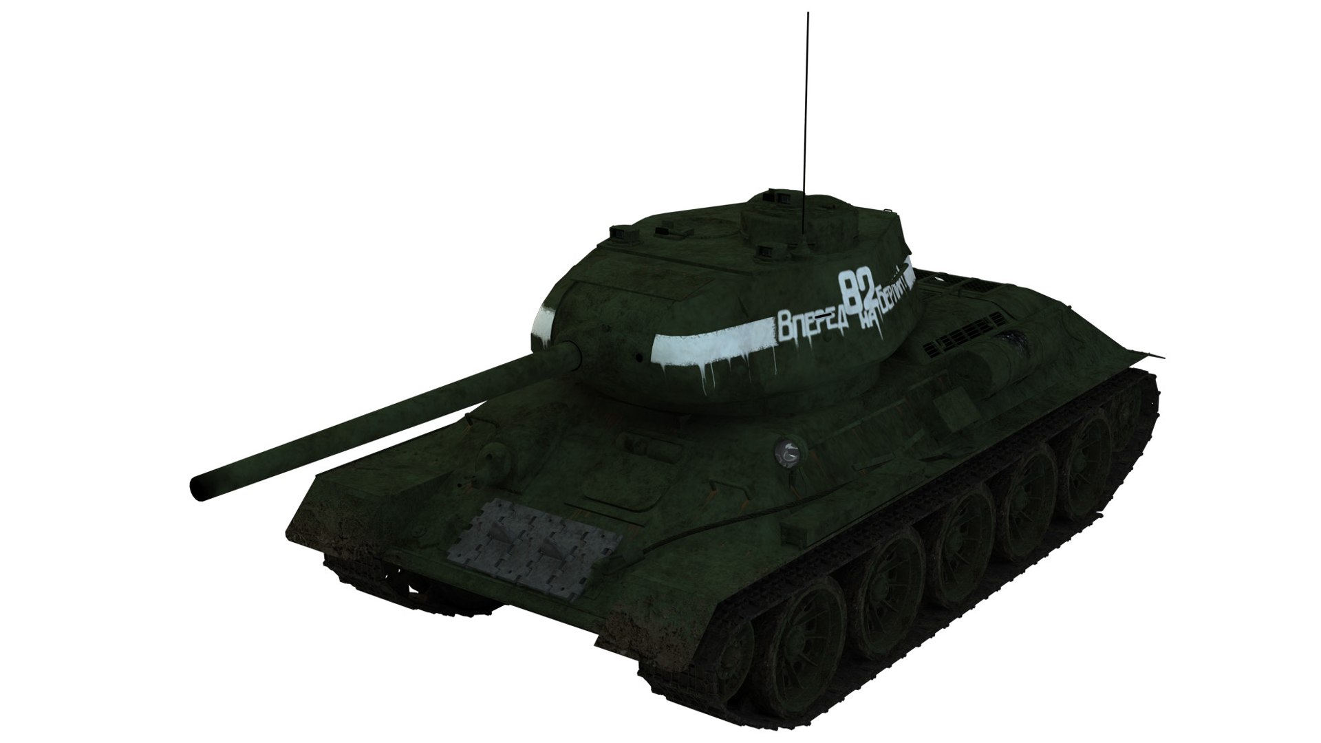 3d T34-85 Mograph Model