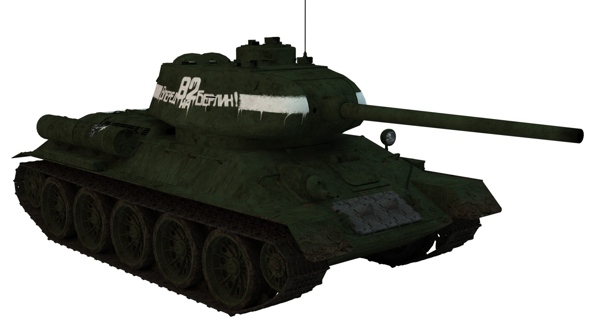 3d T34-85 Mograph Model