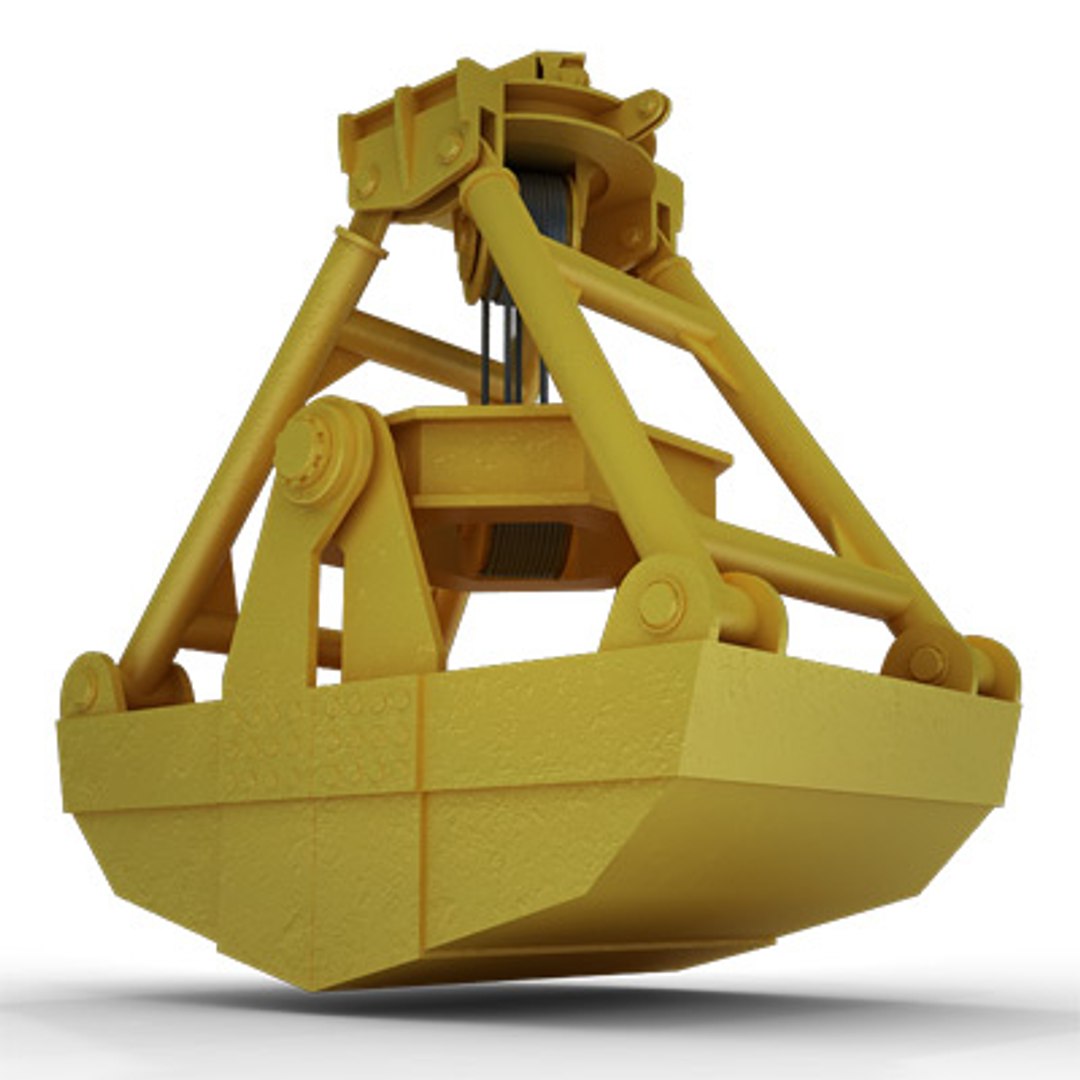 3d Model Hydraulic Clamshell Grab