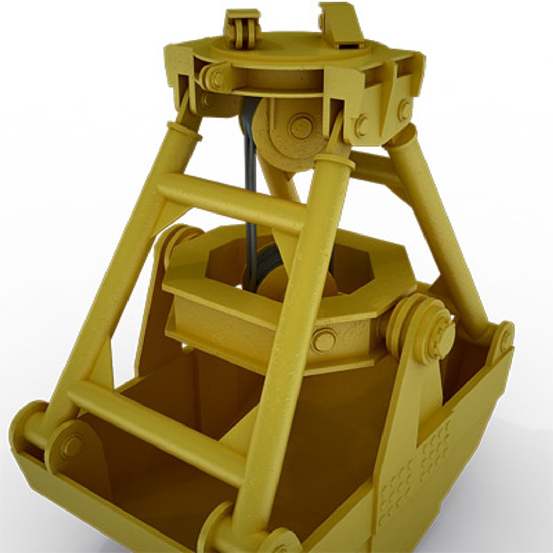 3d Model Hydraulic Clamshell Grab