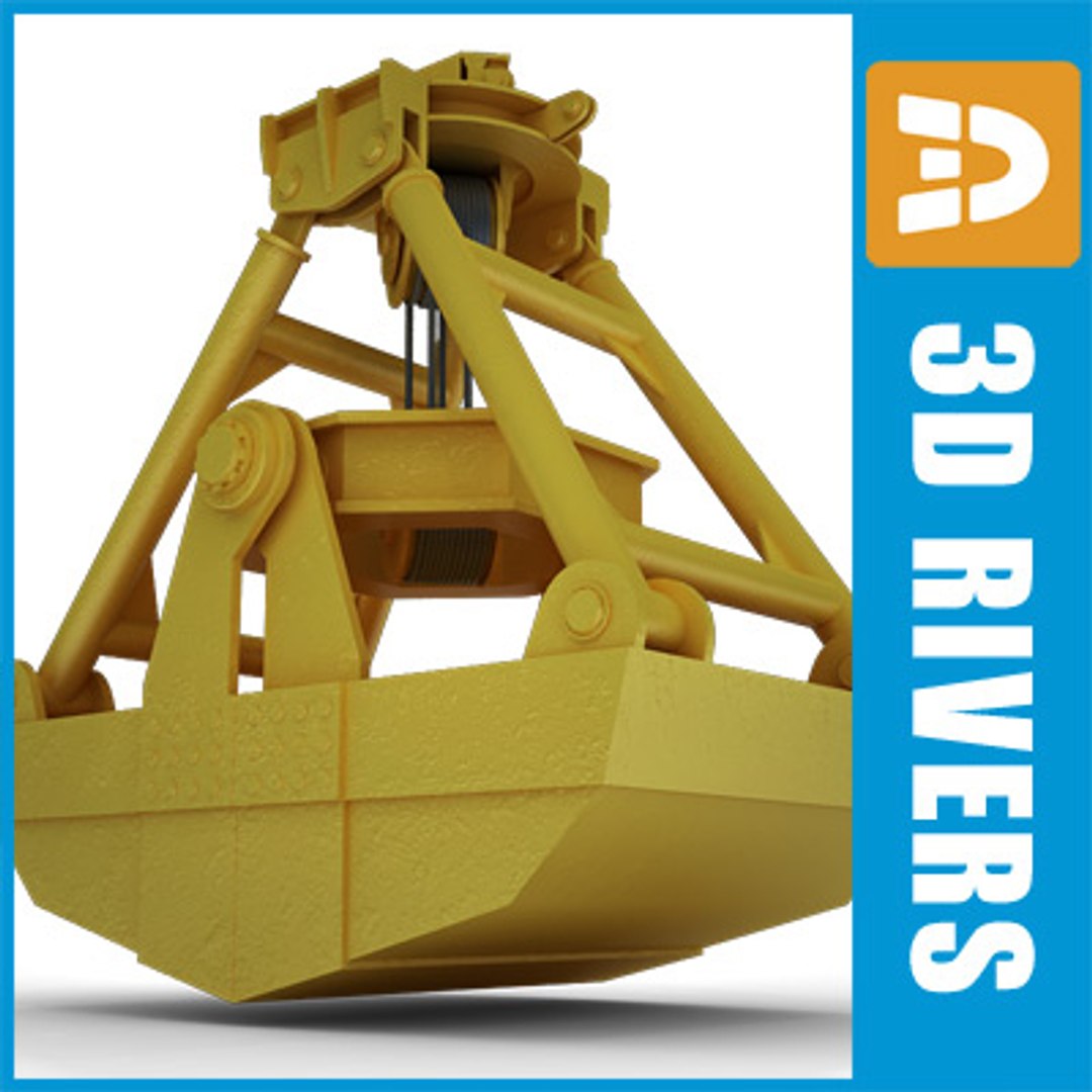 3d Model Hydraulic Clamshell Grab