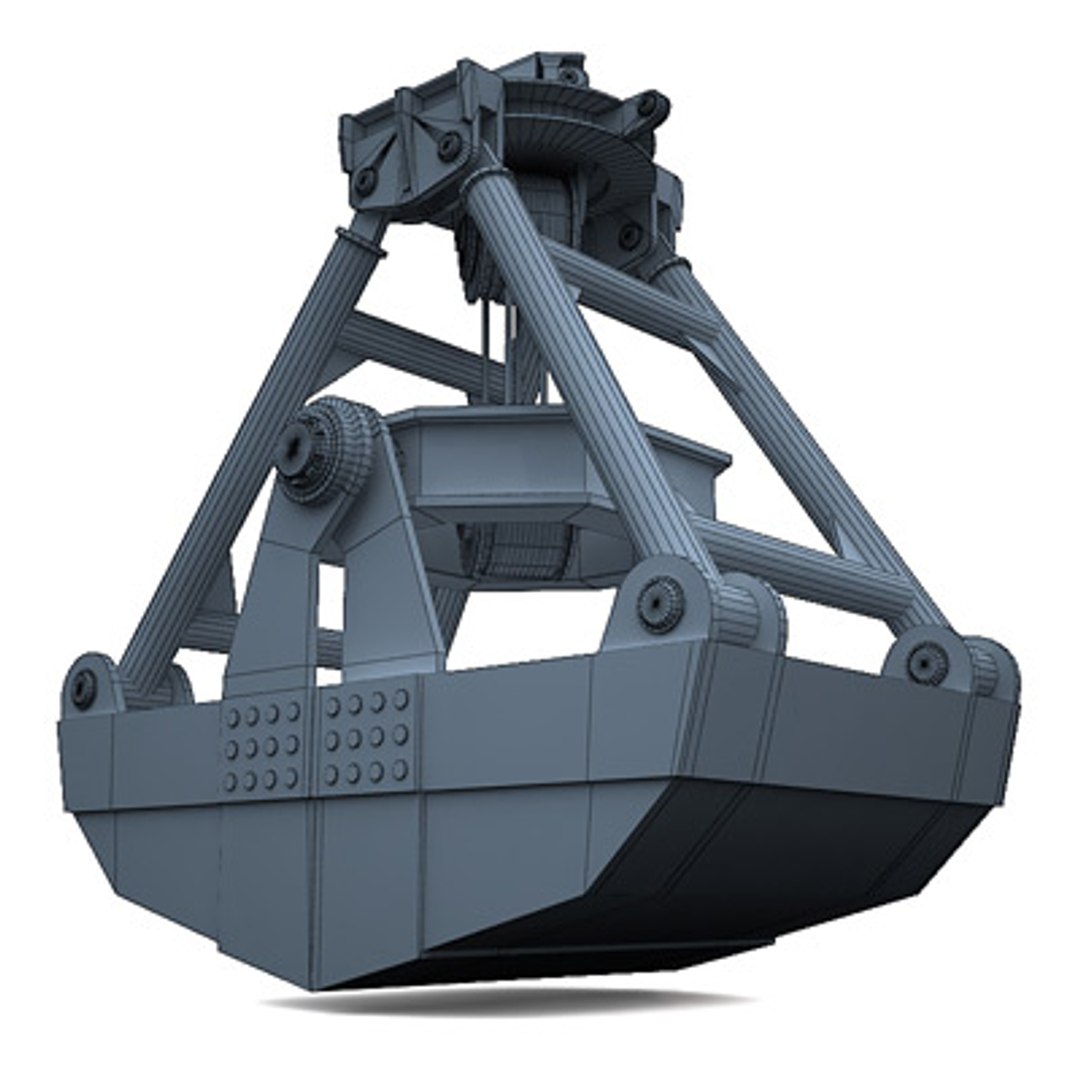 3d Model Hydraulic Clamshell Grab