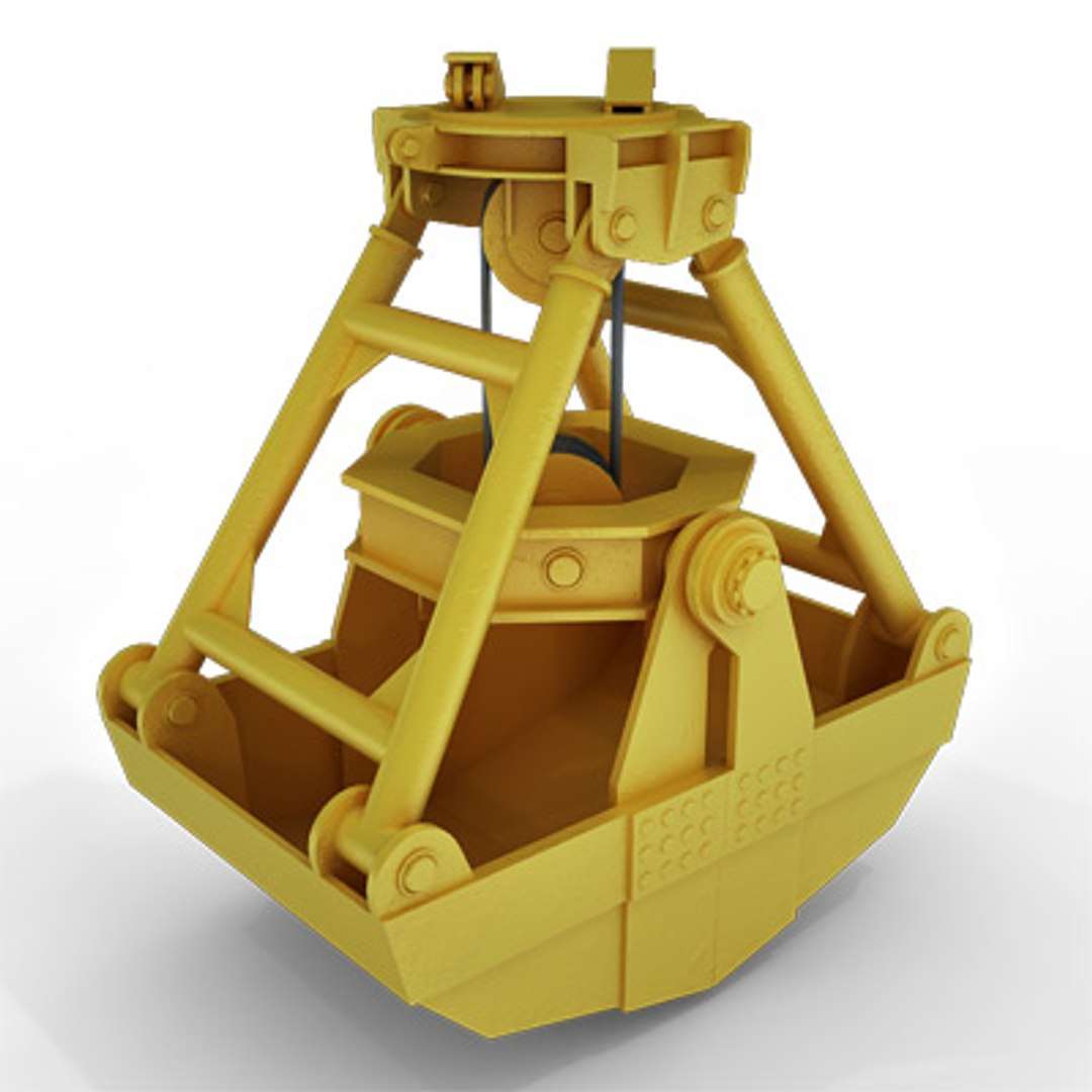 3d Model Hydraulic Clamshell Grab