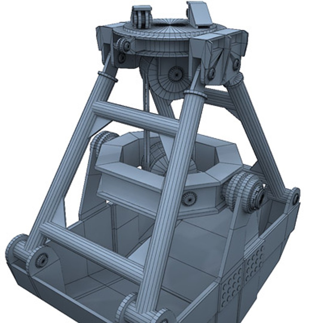 3d Model Hydraulic Clamshell Grab