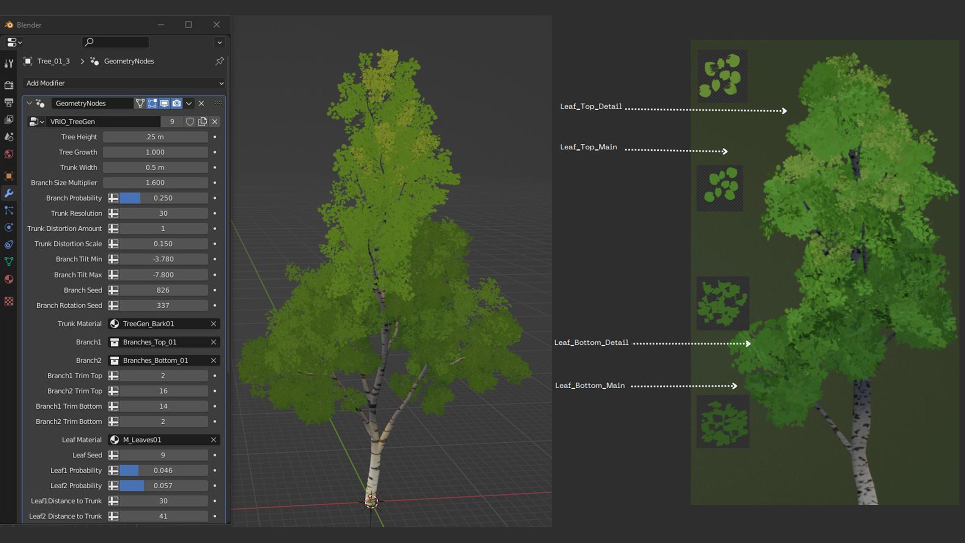 Stylized Hand Painted Tree Generator 3D - TurboSquid 2239477