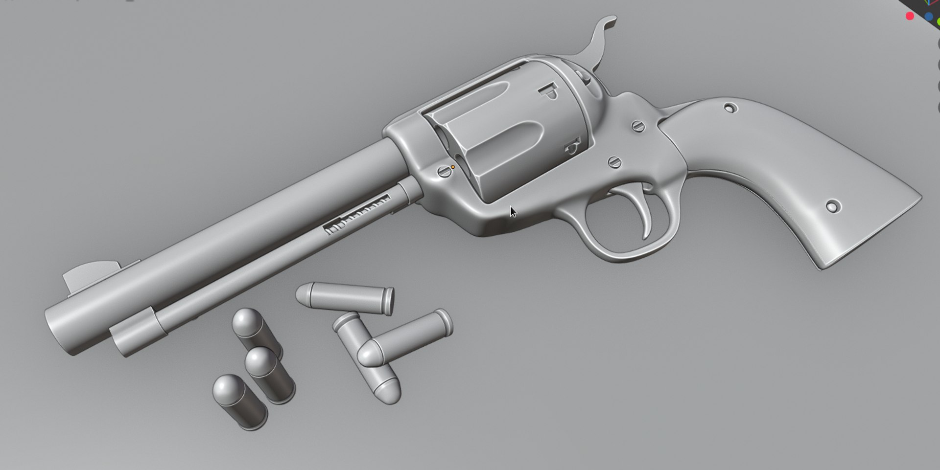 3D Revolver Modeled Blender - TurboSquid 1504488