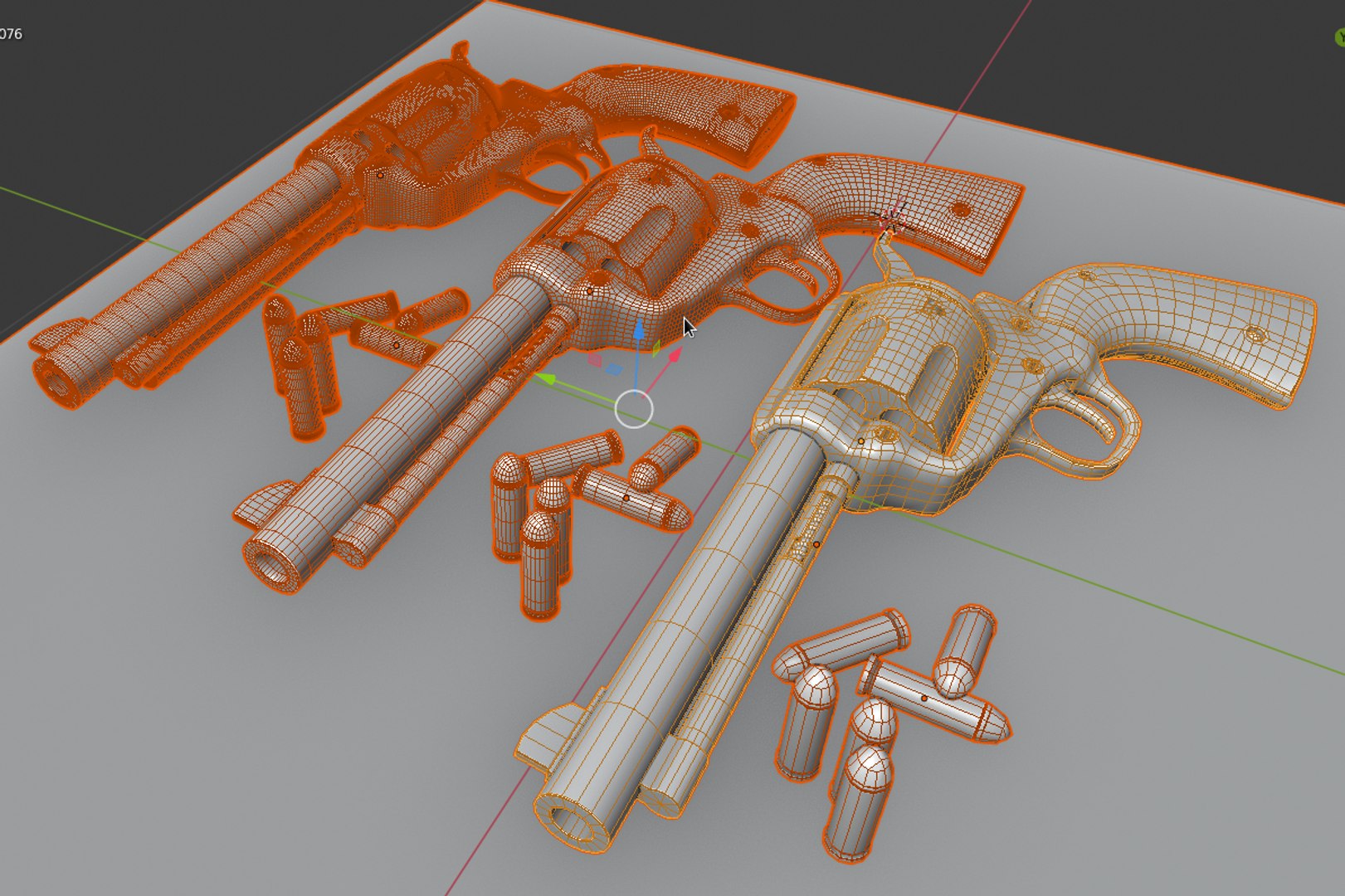 3D Revolver Modeled Blender - TurboSquid 1504488