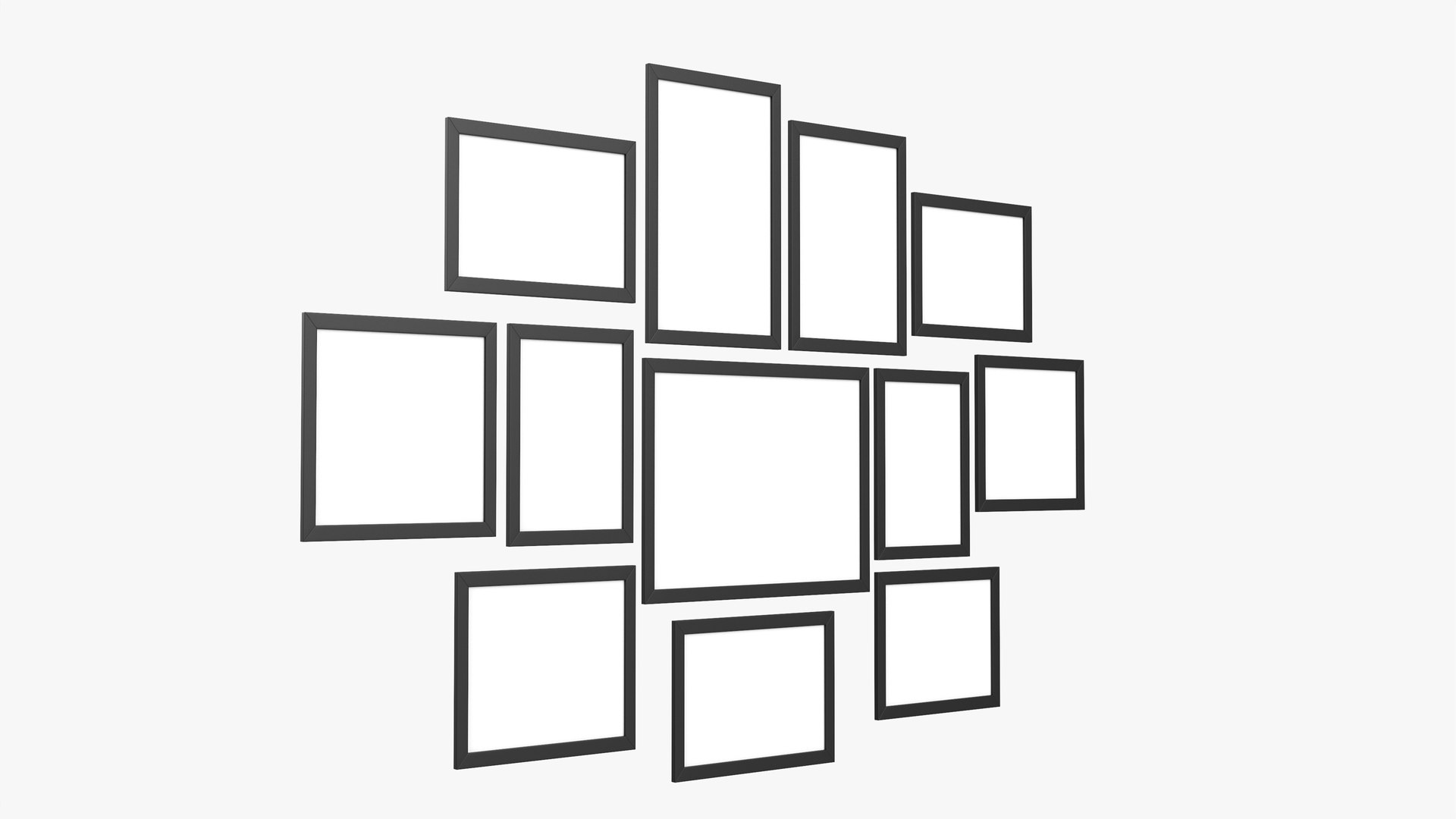 3D Photo frame set 01 model - TurboSquid 1801484