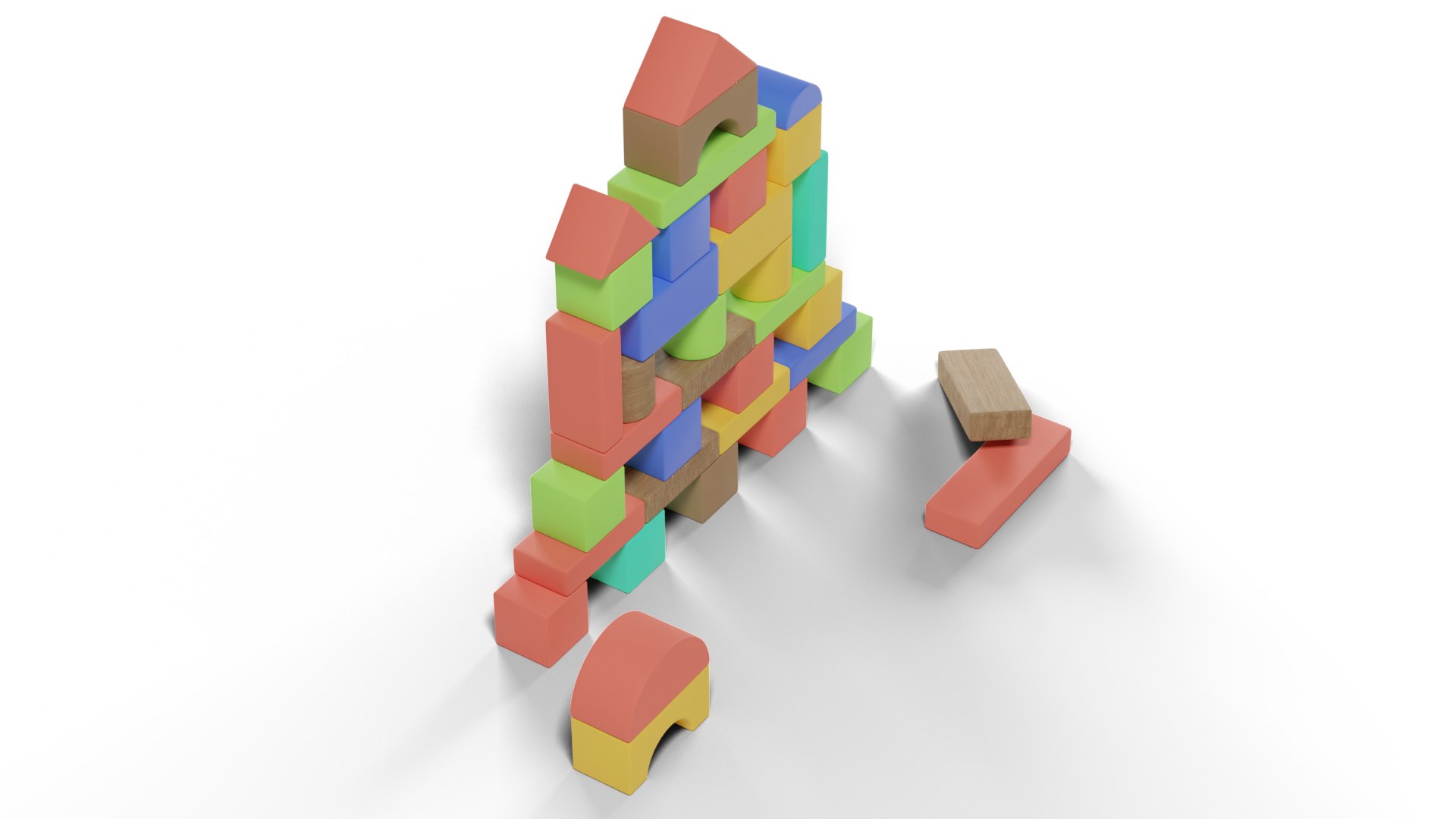 3D Building Blocks Model - TurboSquid 1739276