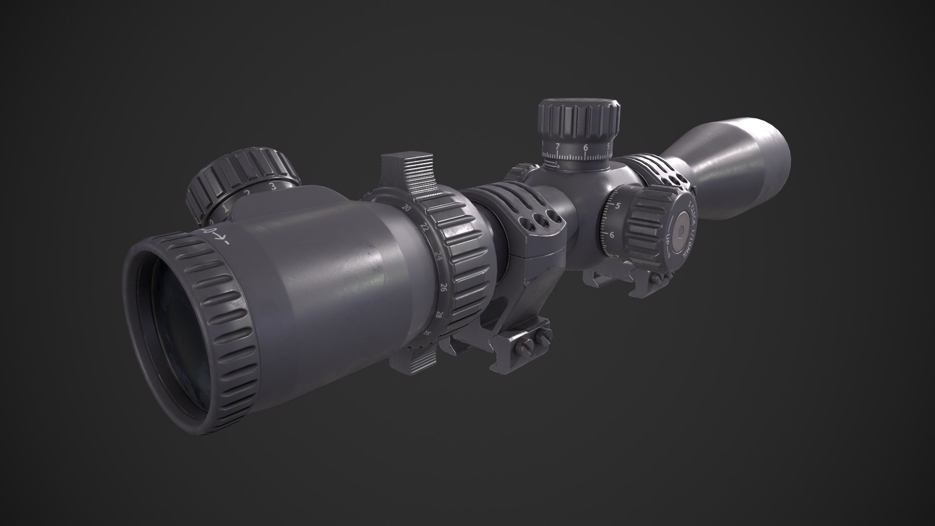 Scope 8x 3D Model - TurboSquid 1920726