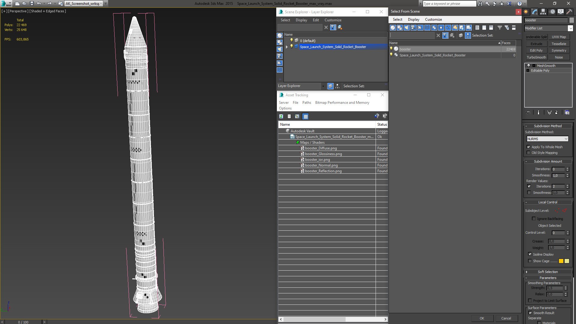 3D model Space Launch System Solid Rocket Booster - TurboSquid 2051736