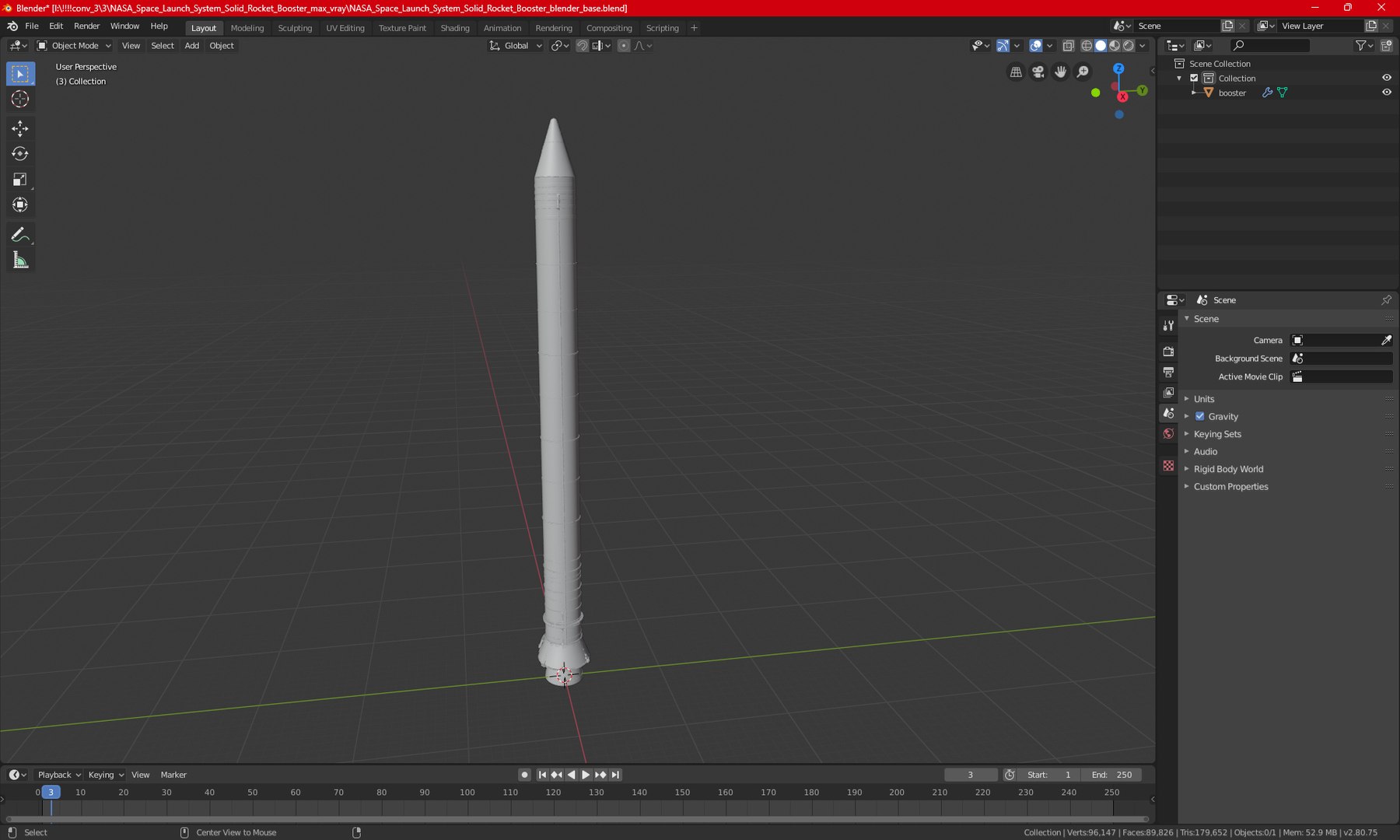 3D model Space Launch System Solid Rocket Booster - TurboSquid 2051736