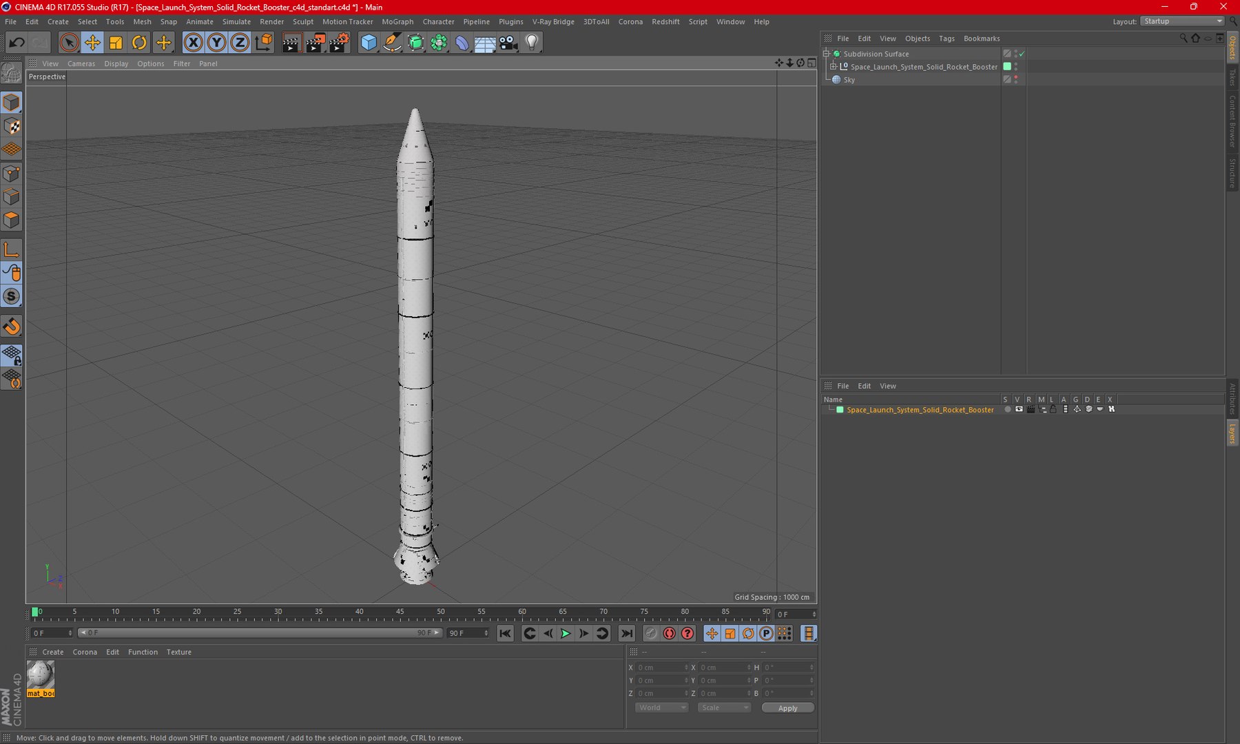 3D model Space Launch System Solid Rocket Booster - TurboSquid 2051736