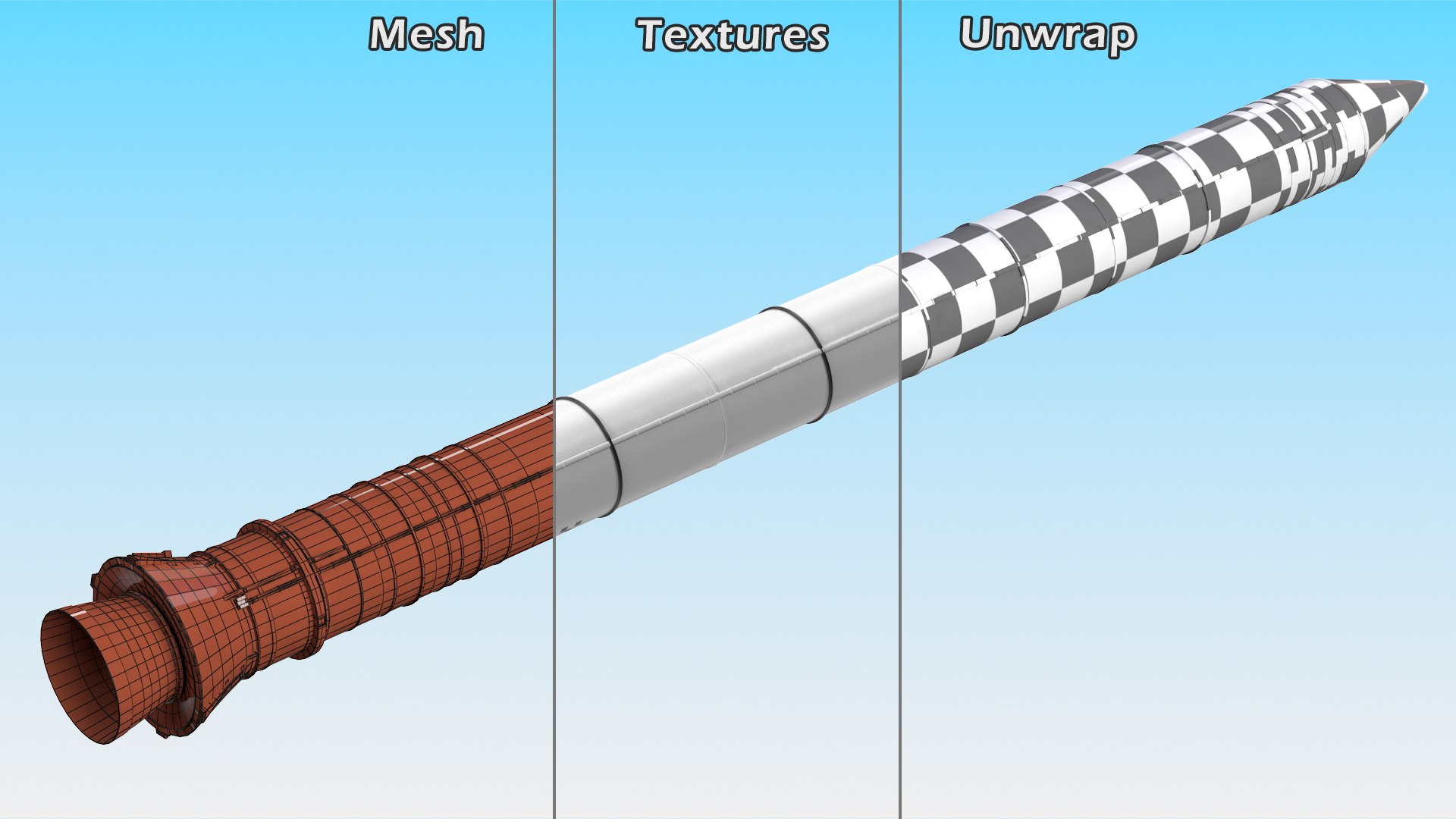 3D Model Space Launch System Solid Rocket Booster - TurboSquid 2051736