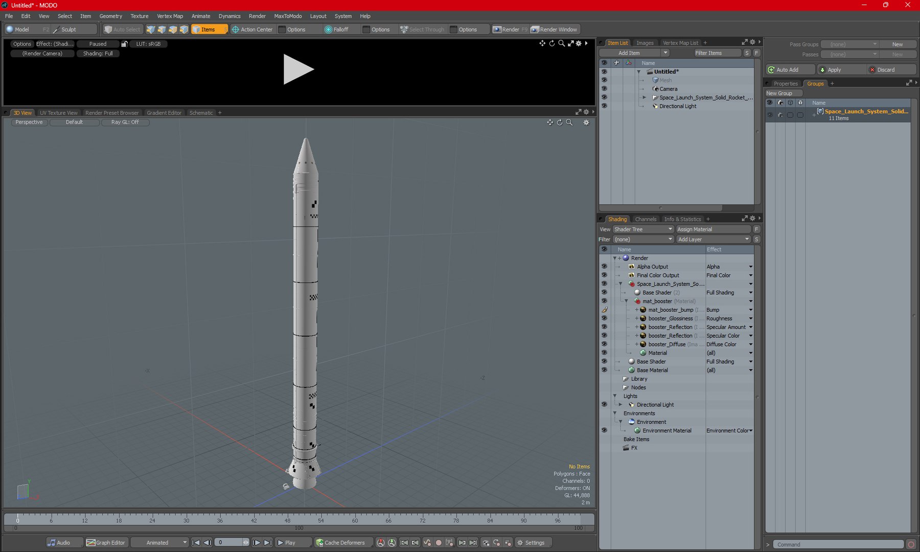 3D model Space Launch System Solid Rocket Booster - TurboSquid 2051736